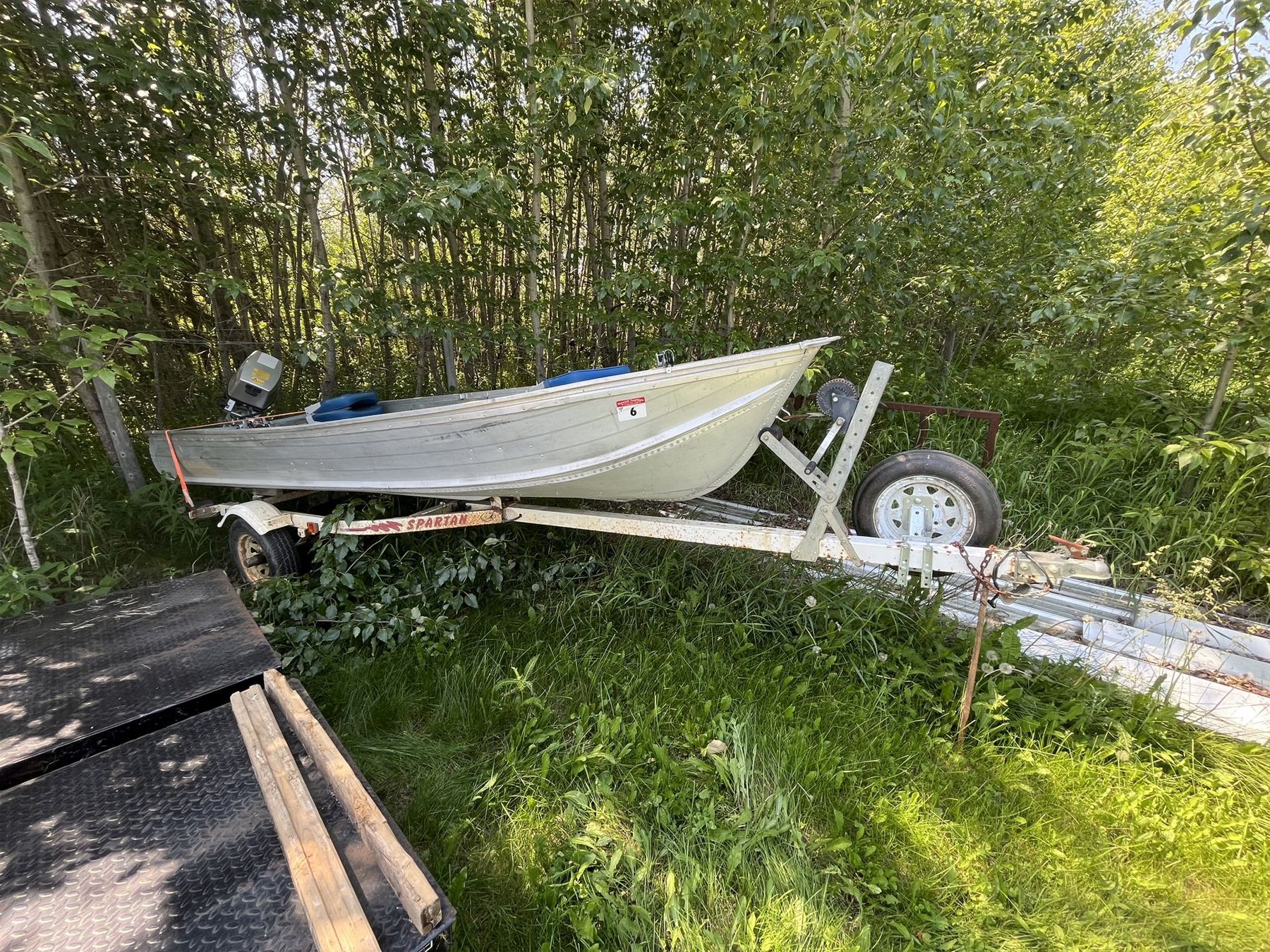 Aluminium Boat on Spartan trailer 15hp 4 Stroke Honda Motor