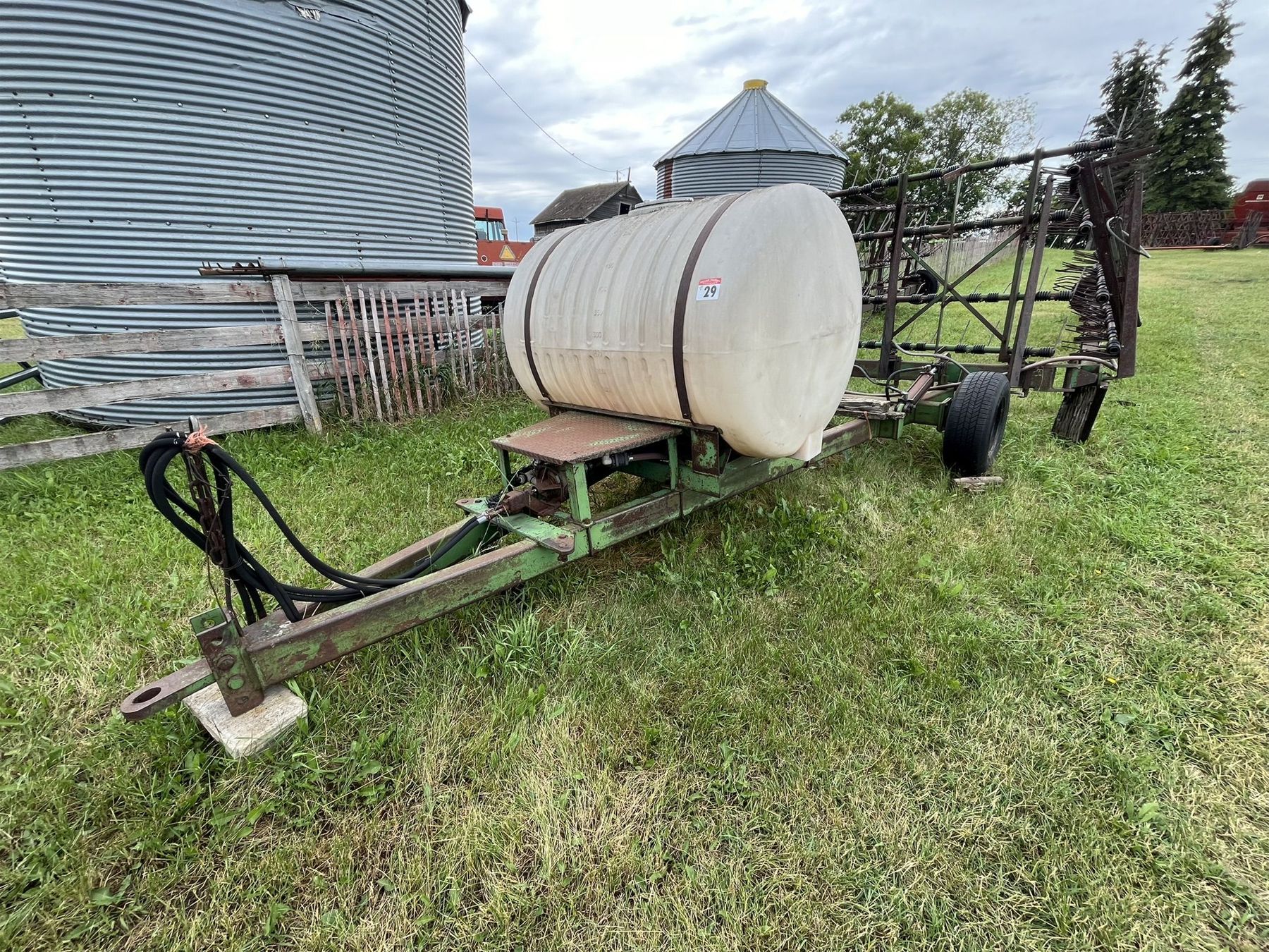 Herman Culti Harrow & Weeder, 58ft, c/w chemical/fertilizer plastic tank