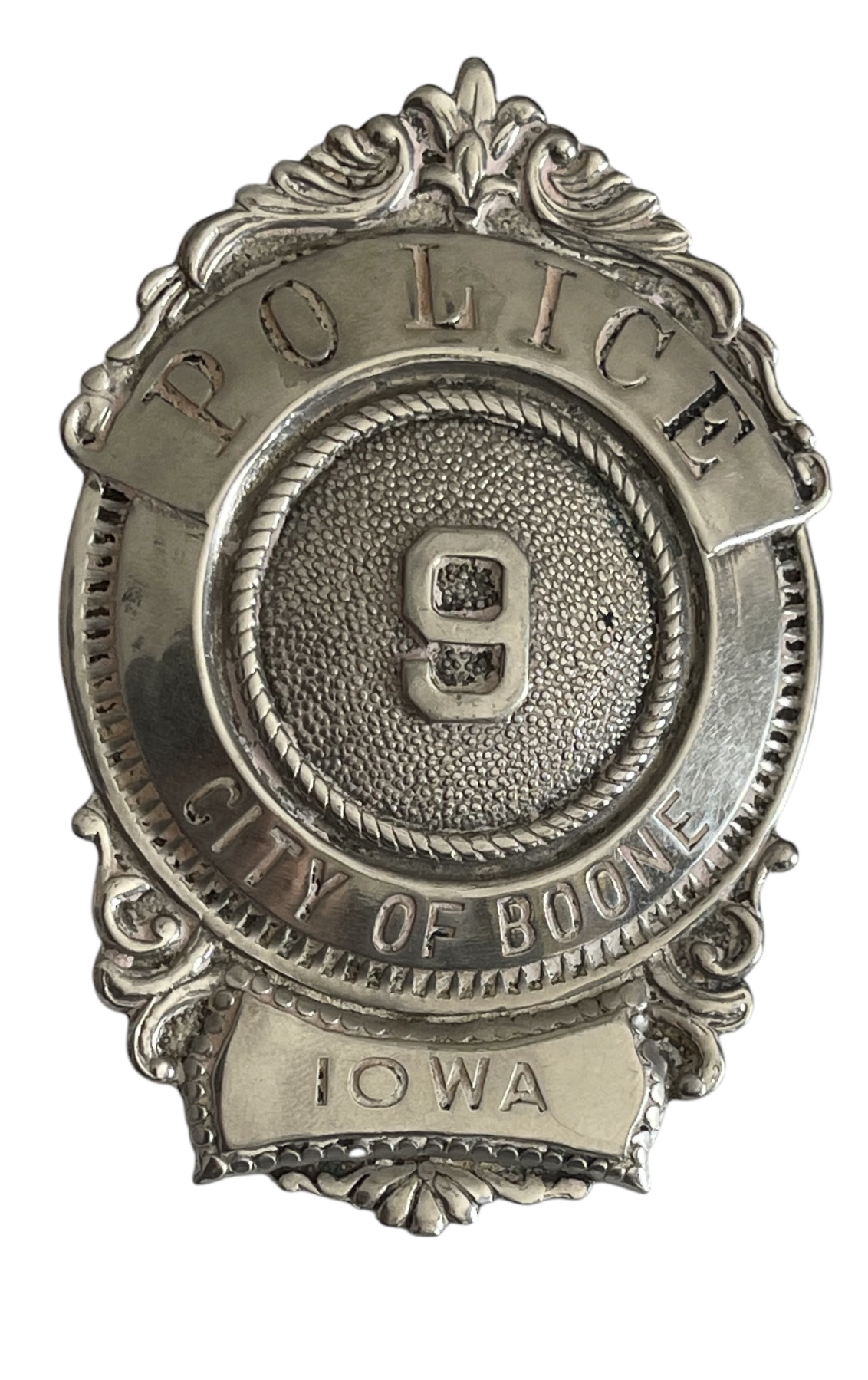 Old Vintage City of Boone Iowa Police Badge