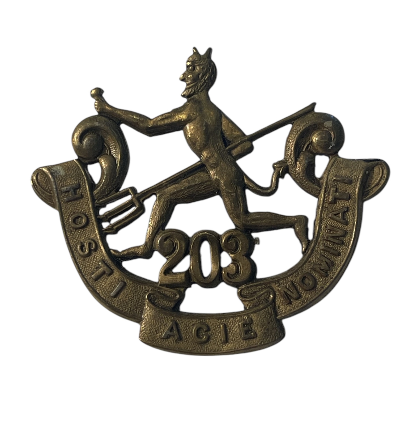 WW1 CEF 203rd Battalion (Winnipeg Rifles, Little Black Devils) Cap Badge