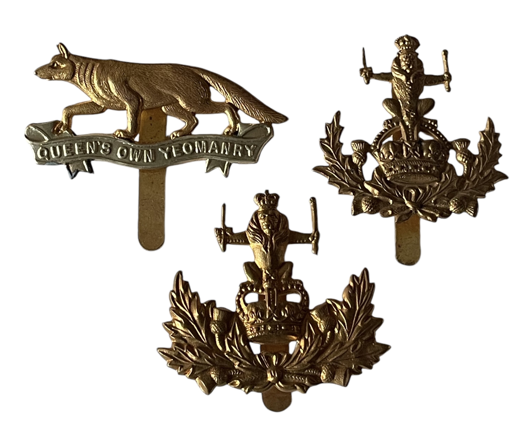 Queens Own Yeomanry Badge & Queen's Own Royal Glasgow Yeomanry Cap ...