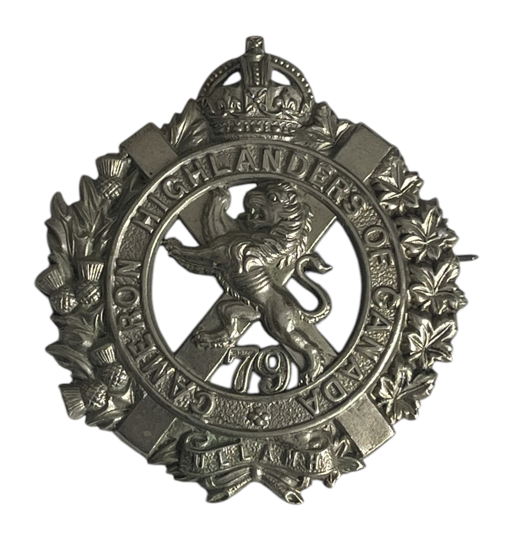 Pre WW1 Canadian 79th Cameron Highlanders Glengarry Cap Badge