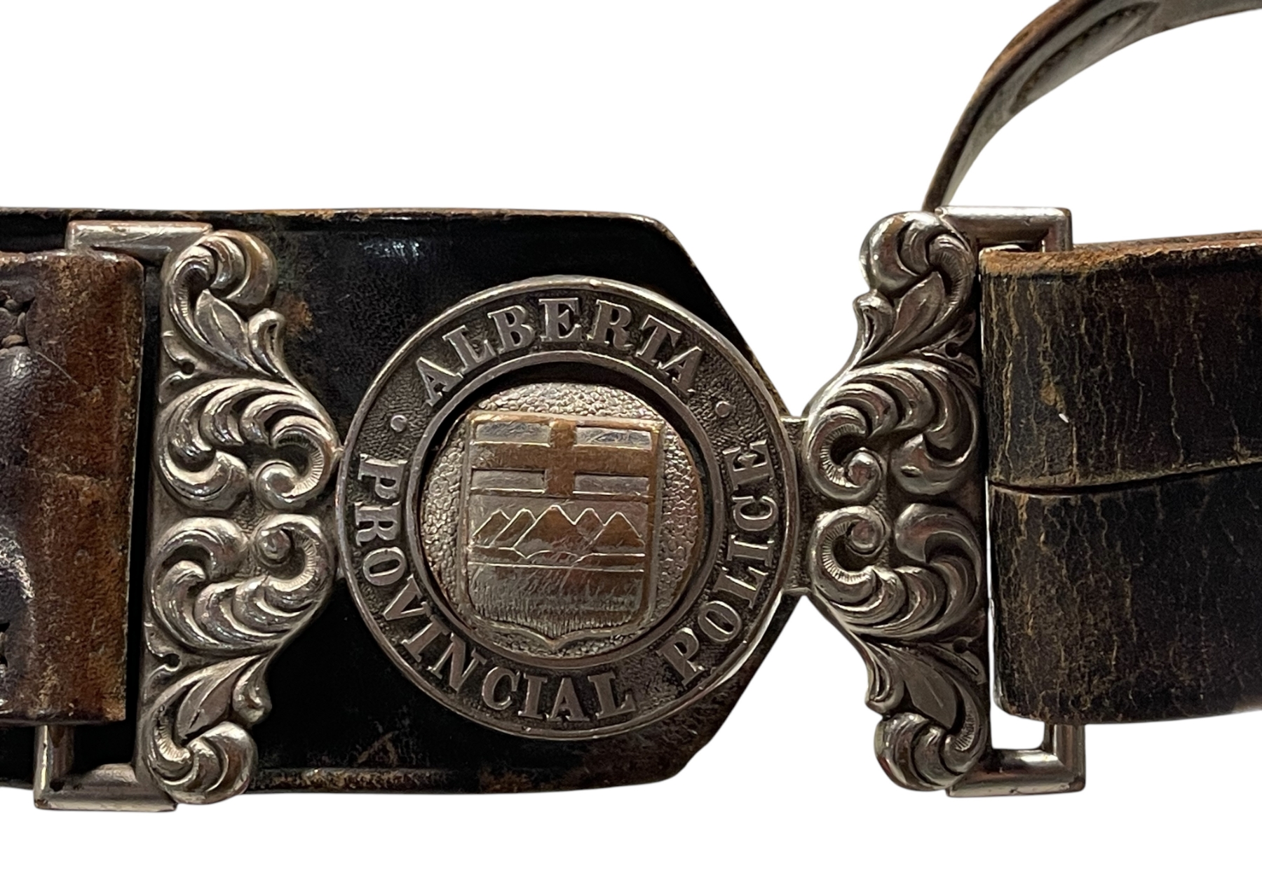 Alberta Provincial Police Belt Buckle and Handcuff pouch on Leather ...