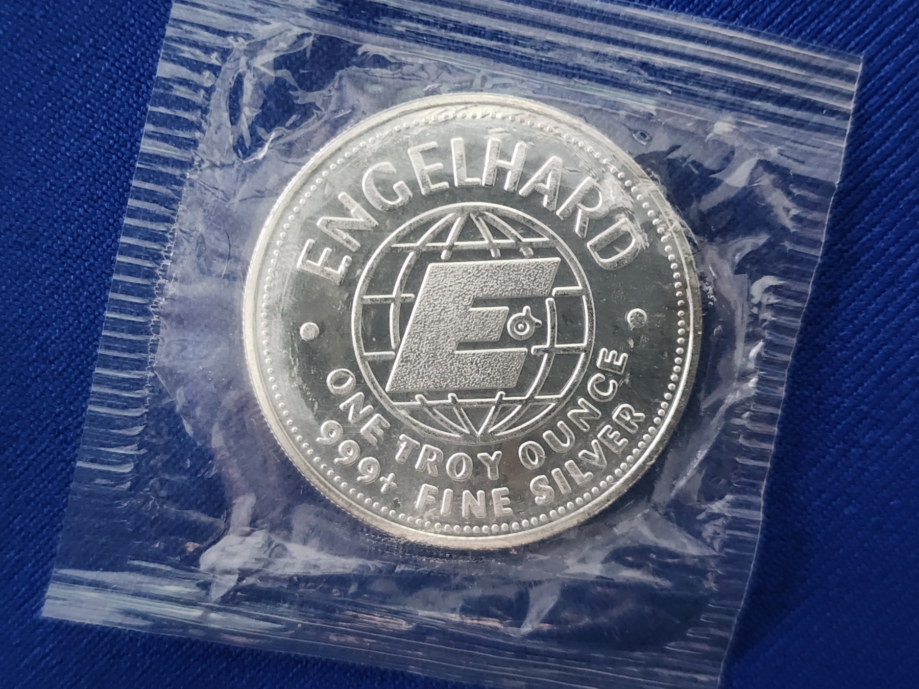 RARE 1984 American Prospector Engelhard 1 Troy Ounce .999 Fine Silver ...