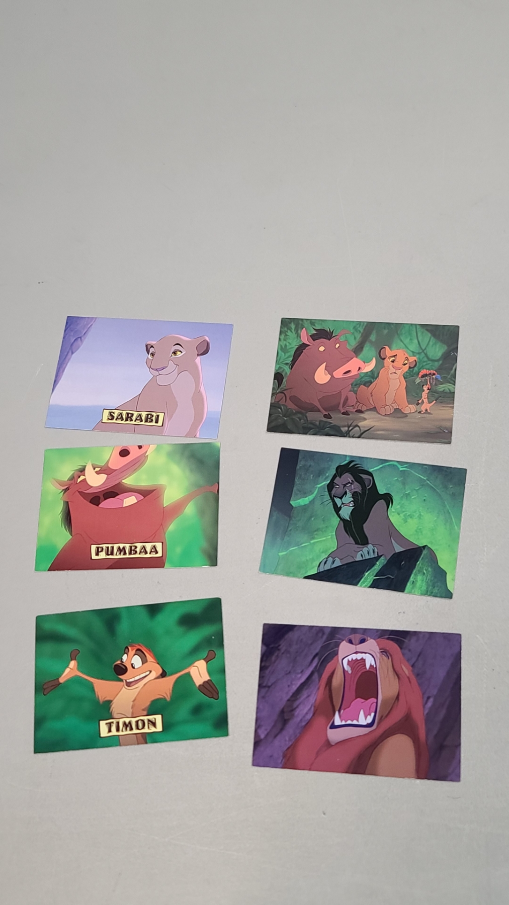 (6) SkyBox 1994 The Lion King Trading Cards - Bosley Auctioneers