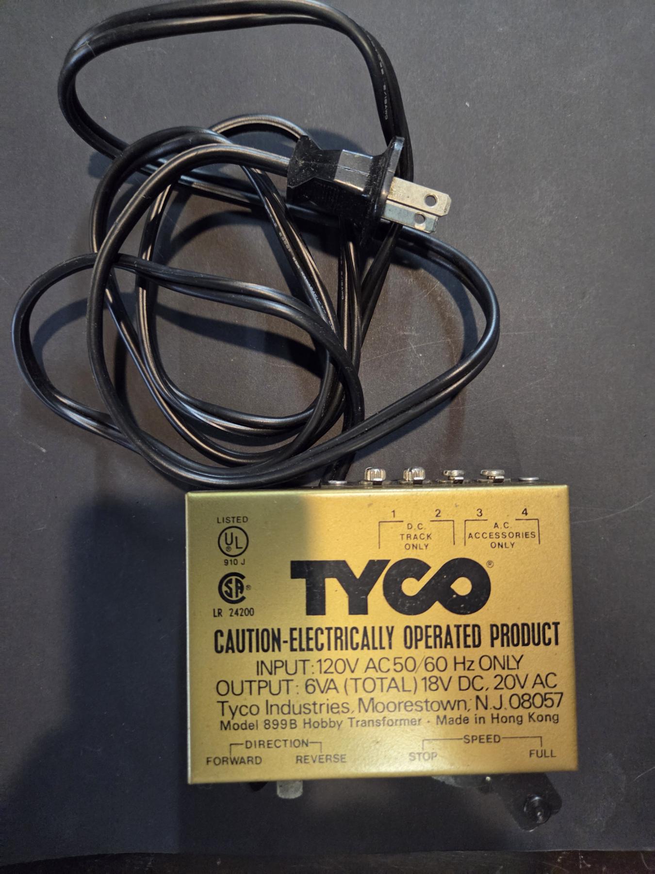 Tyco Model 899B Hobby Train Transformer - Bosley Auctioneers