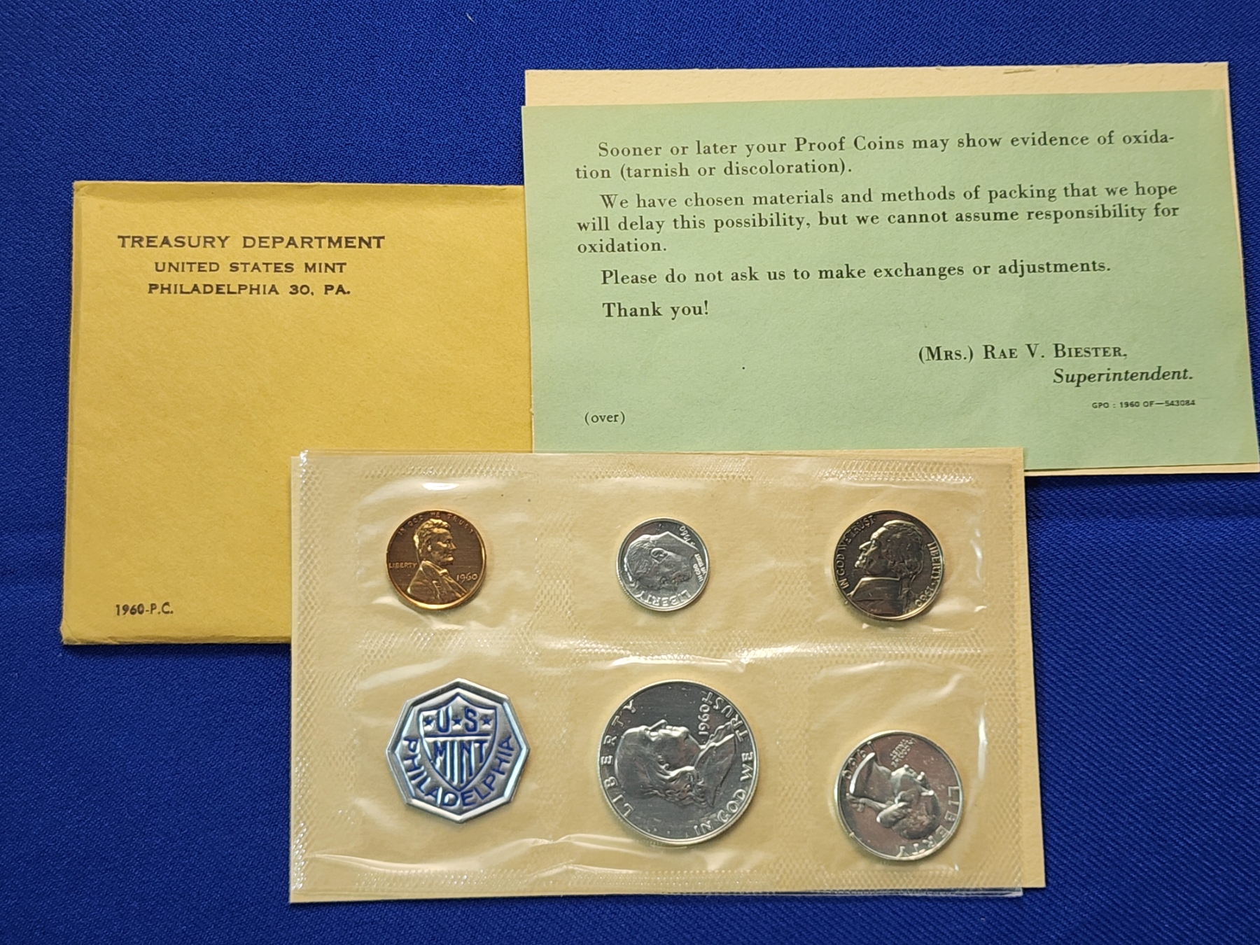 1960 United States Mint Silver Proof Set with Original Package - Bosley ...