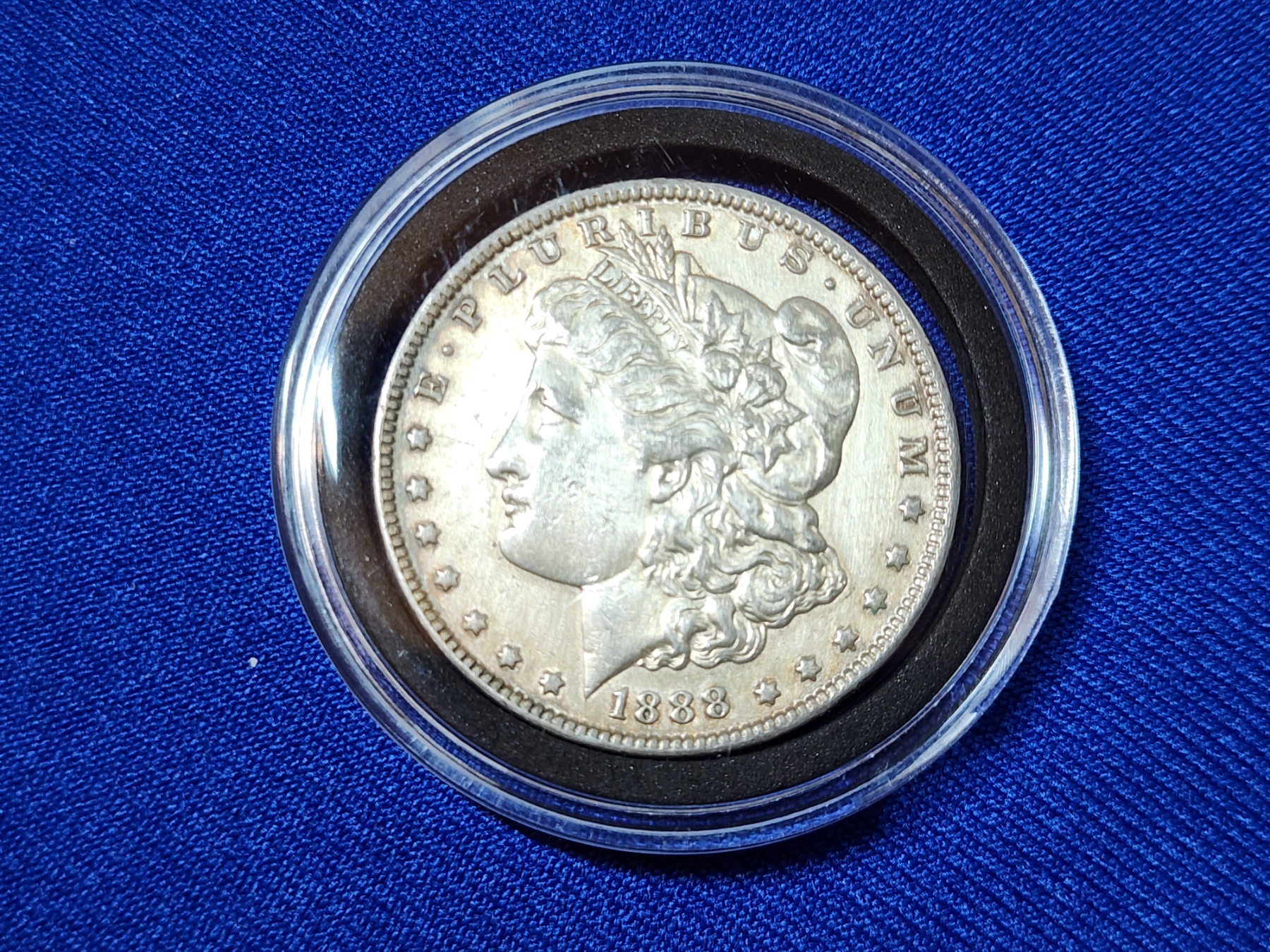1888 90% Silver Morgan Dollar in Coin Capsule - Bosley Auctioneers