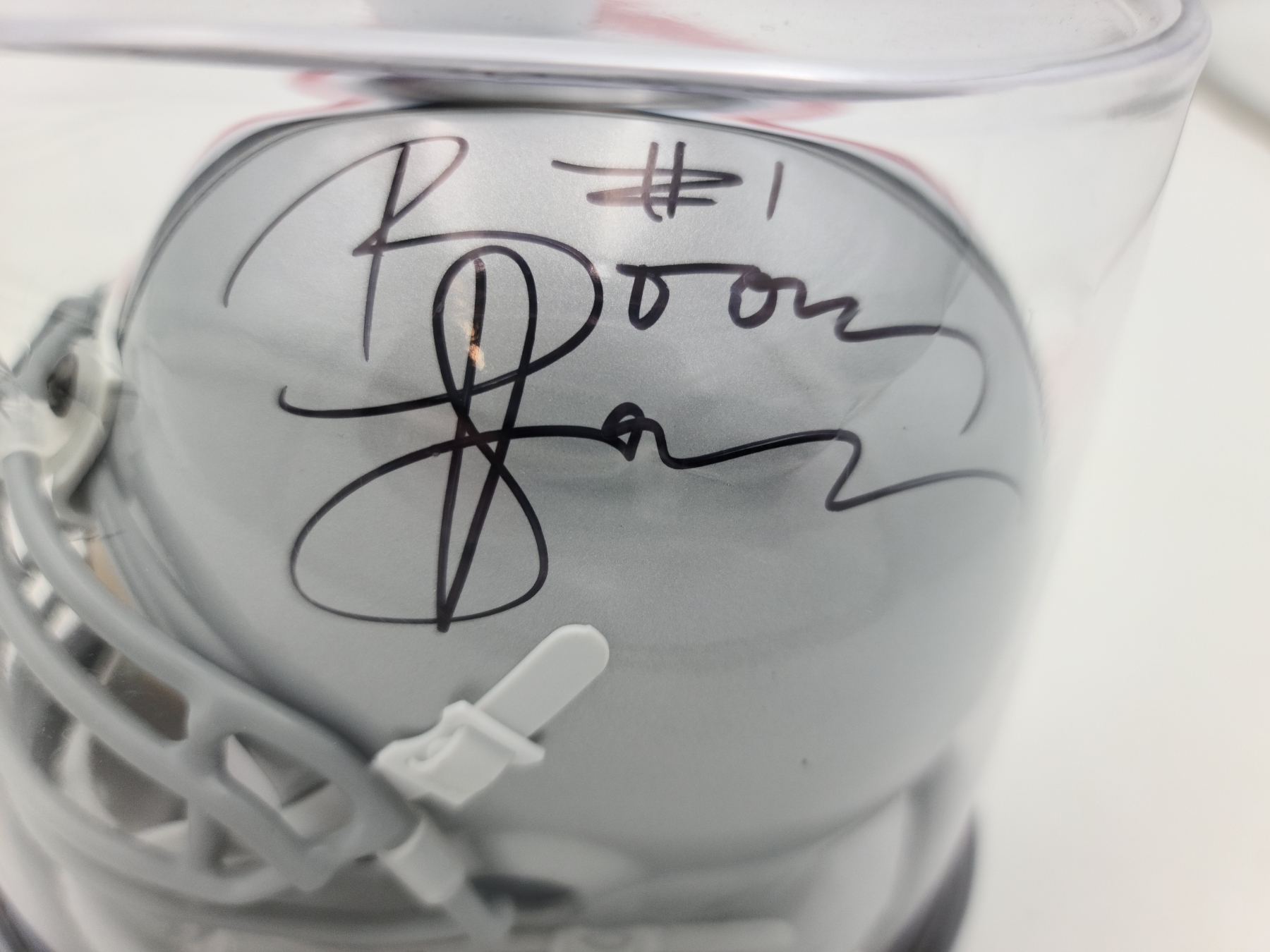 Mini OSU Helmet Signed By Daniel Boom Herron - Bosley Auctioneers