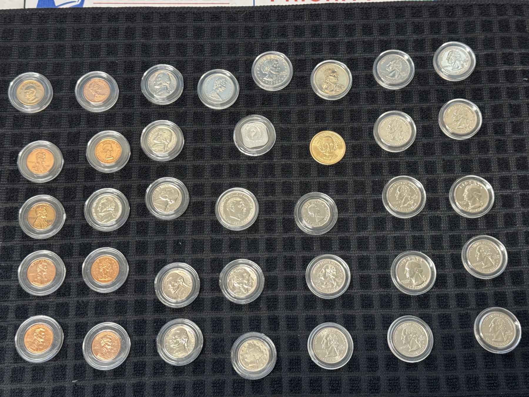 Unique Coin Collection Of Various Sizes And Face Values, 36 Coins ...