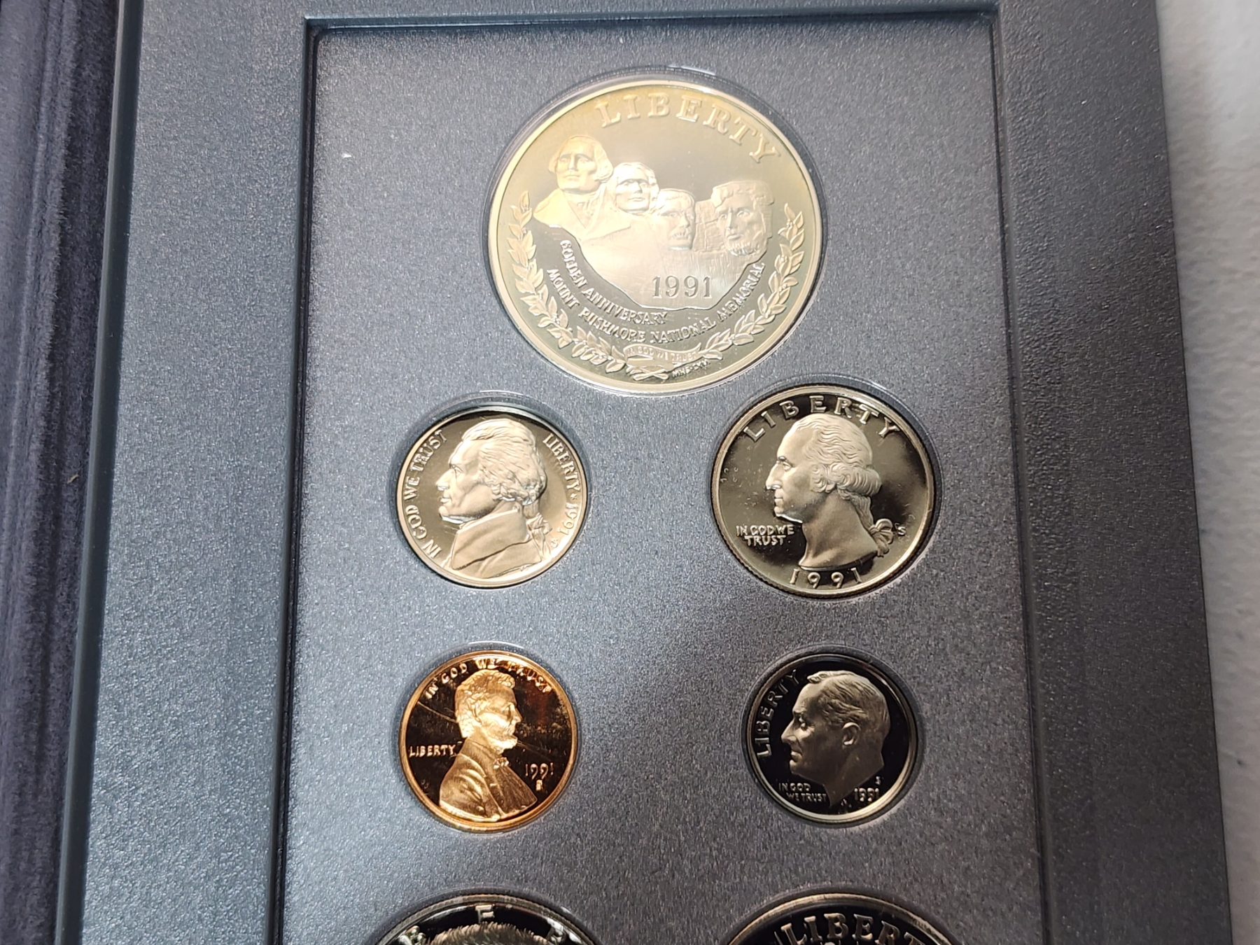 U.S. Mint 1991 Prestige Set Mount Rushmore Anniversary Coins Including ...