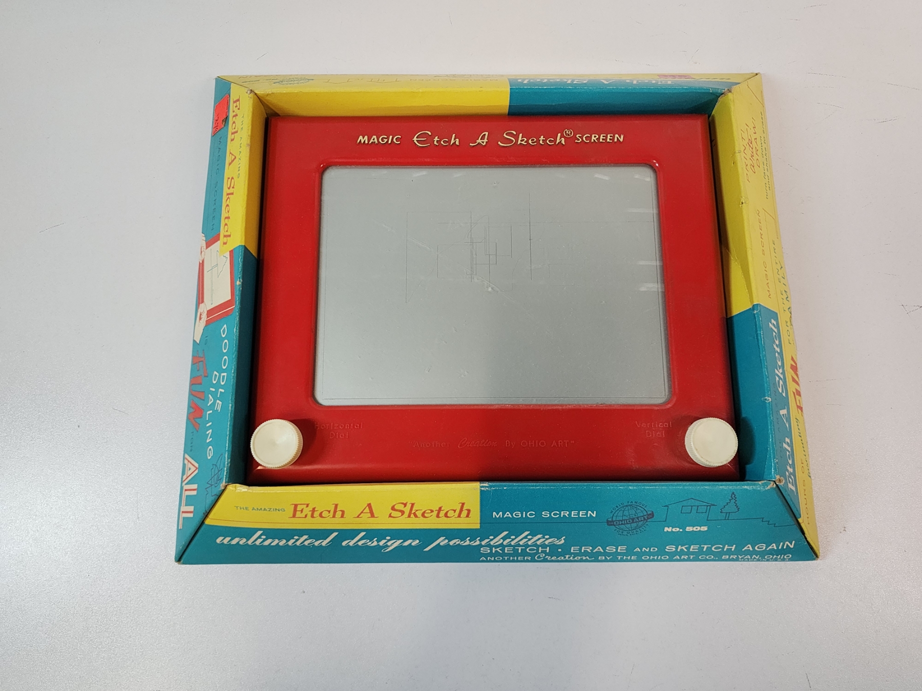 Vintage 1960's Classic Etch A Sketch Drawing Toy with Original Box ...