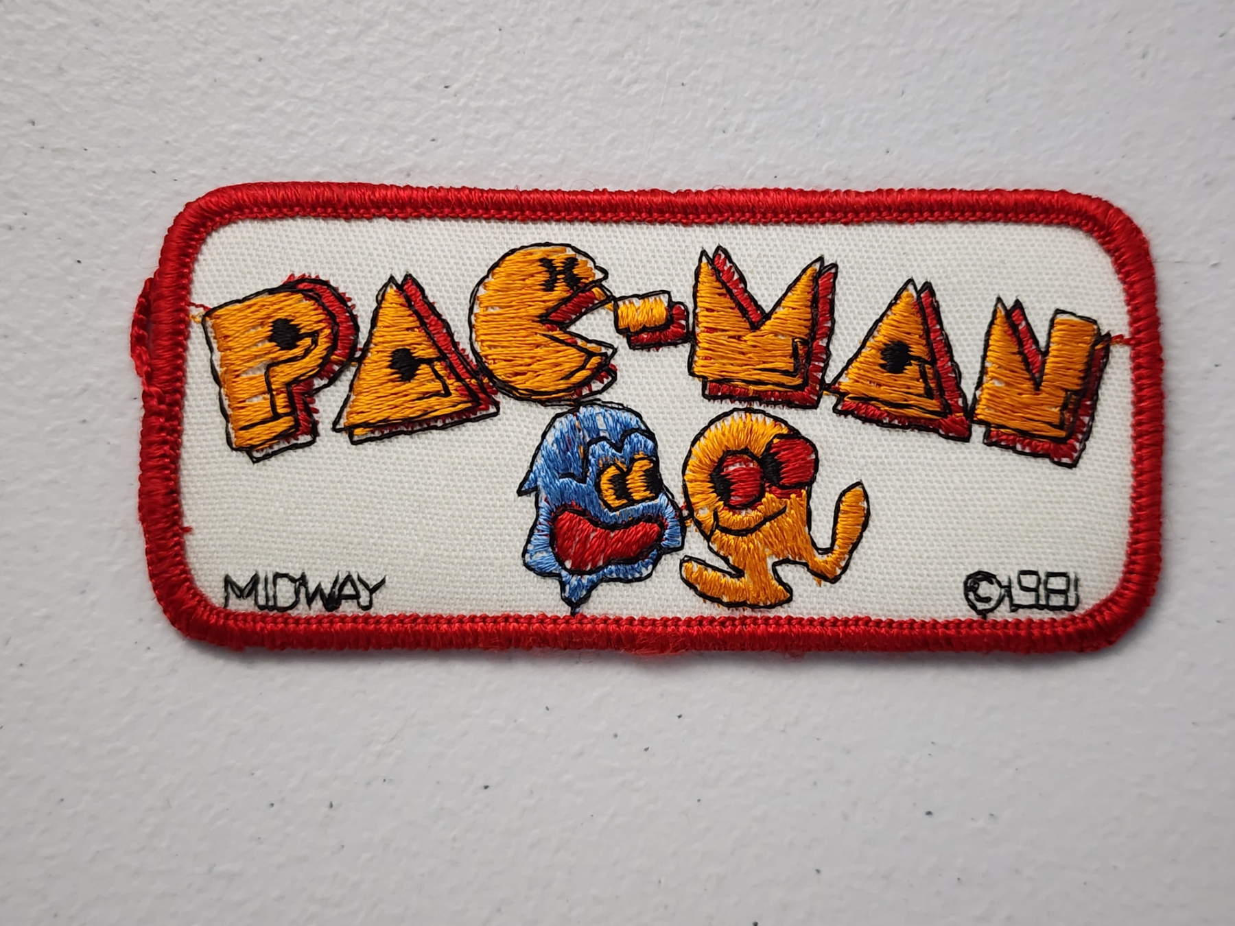 Vintage Pac-Man Embroidered Patch - Bosley Auctioneers