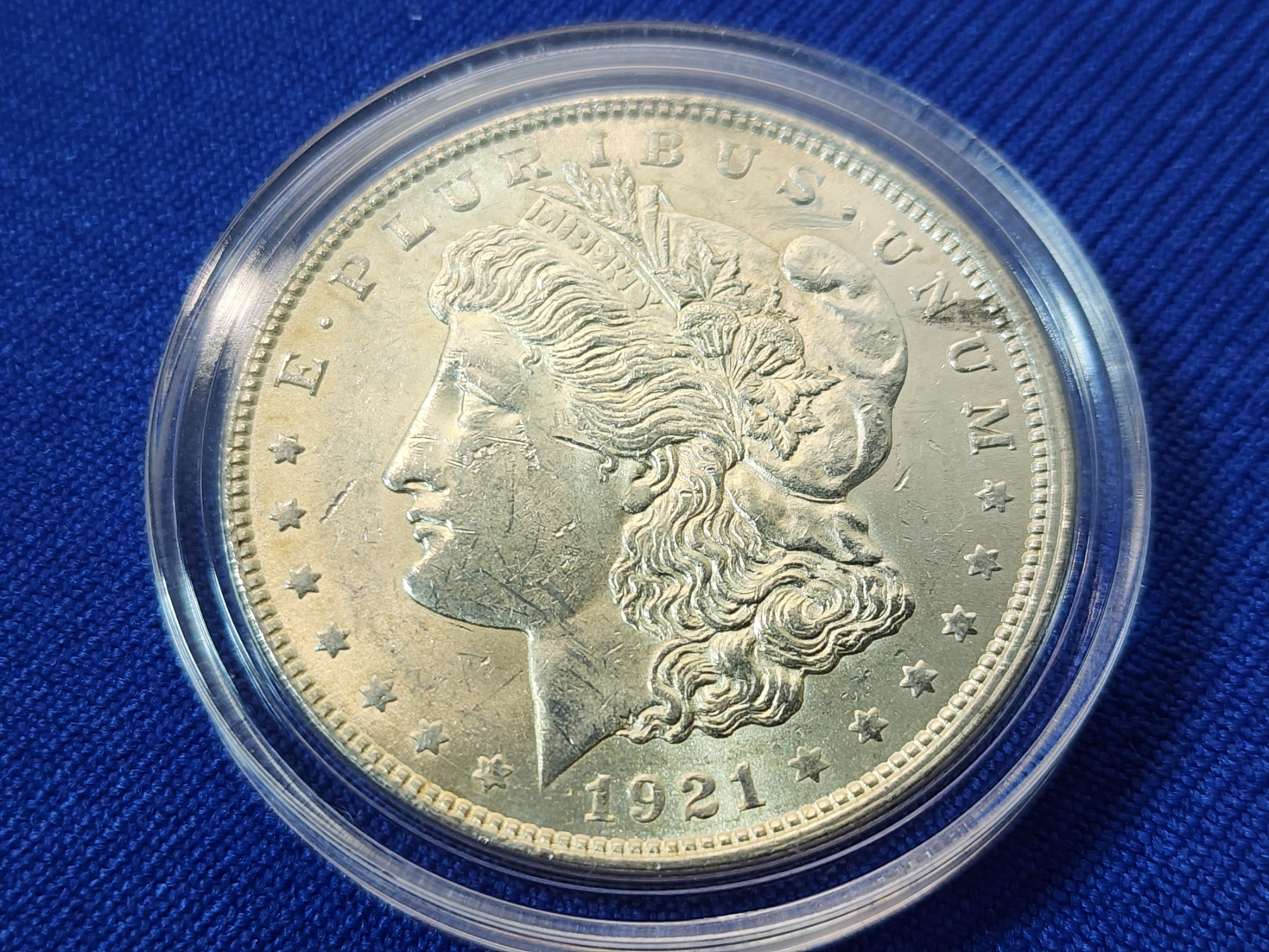1921 90% Silver Morgan Dollar - Comes With Littleton Coin Co. 3-Coin ...