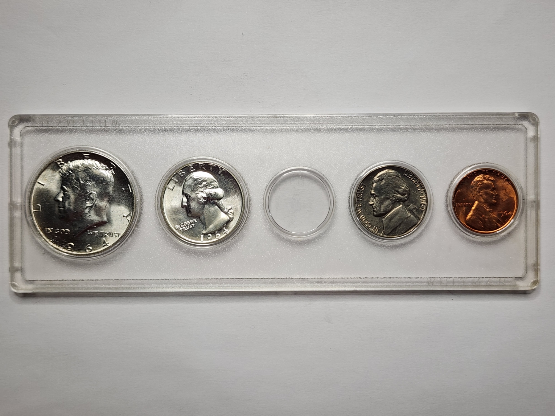 1964 Coin Set in Holder Ft. $0.75 Face Value in 90% Silver - Missing ...