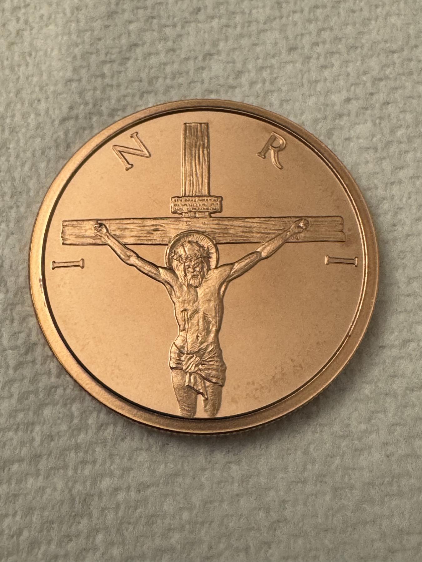 2025 1 oz Silver Shield Crucifixion .999 Fine Copper Round Coin ...