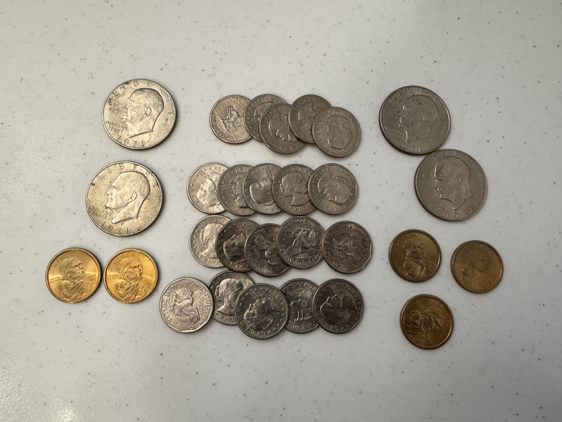 29 - United States One Dollar Coins - Eisenhower, Susan B. Anthony ...