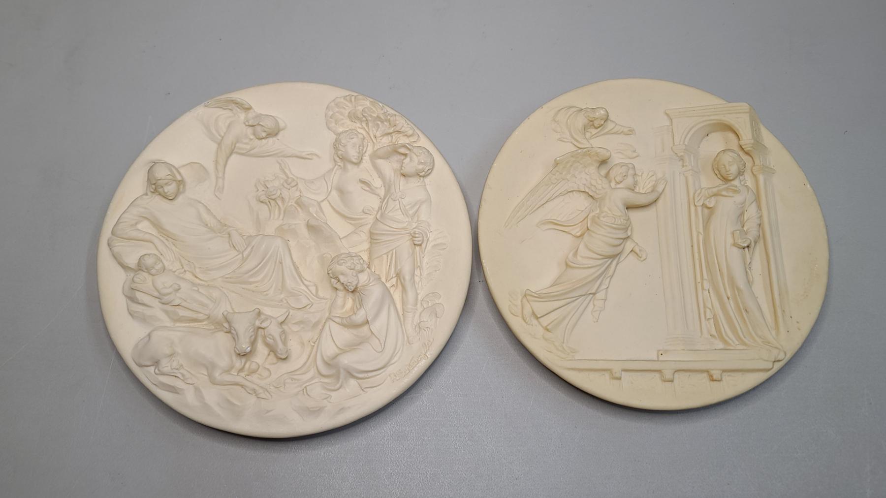 Studio Dante Di Volteradici "The Nativity" & "The Annunciation" Ivory ...