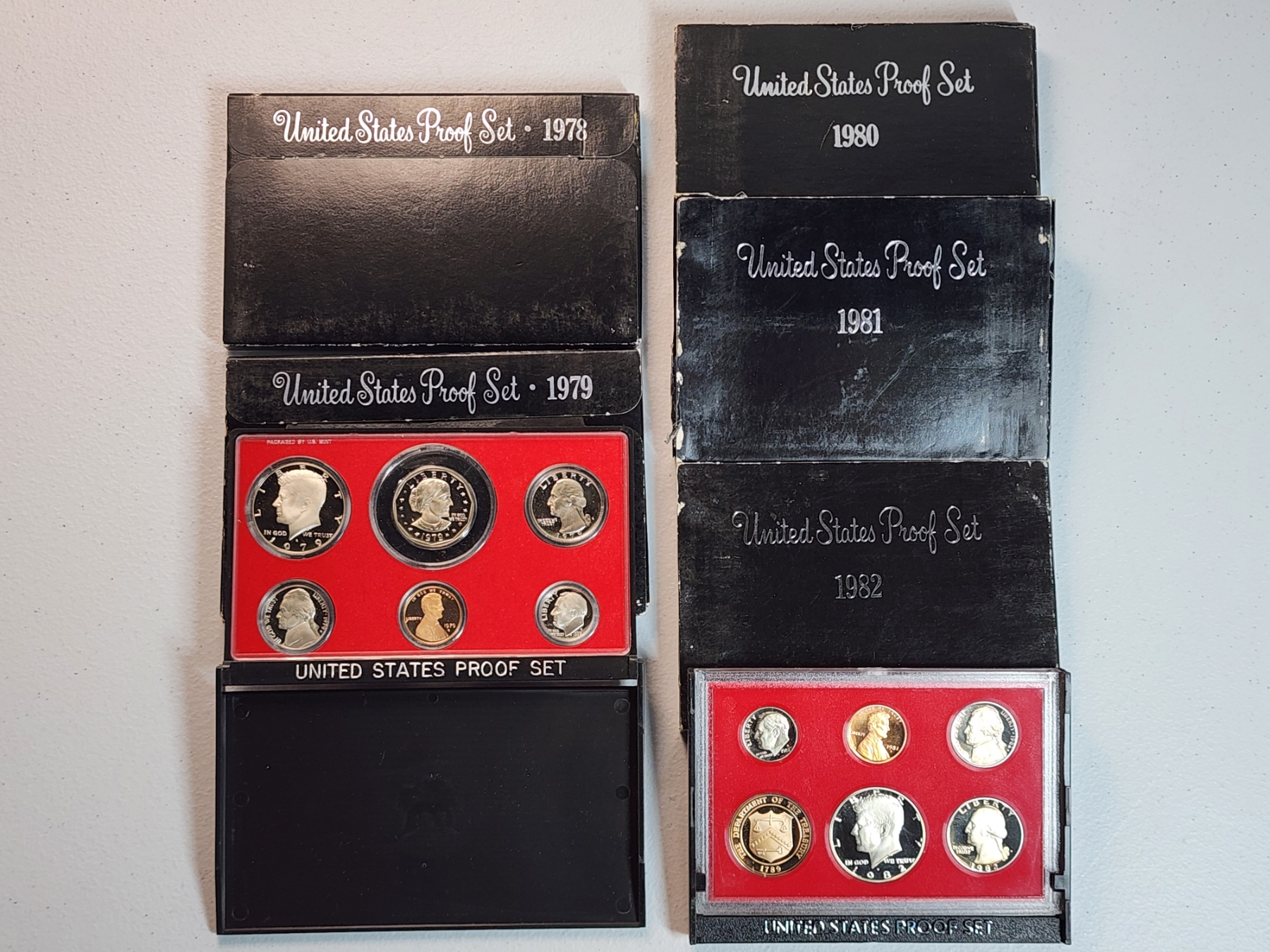 1978-1982-S United States Mint Proof Sets with Original Packaging ...