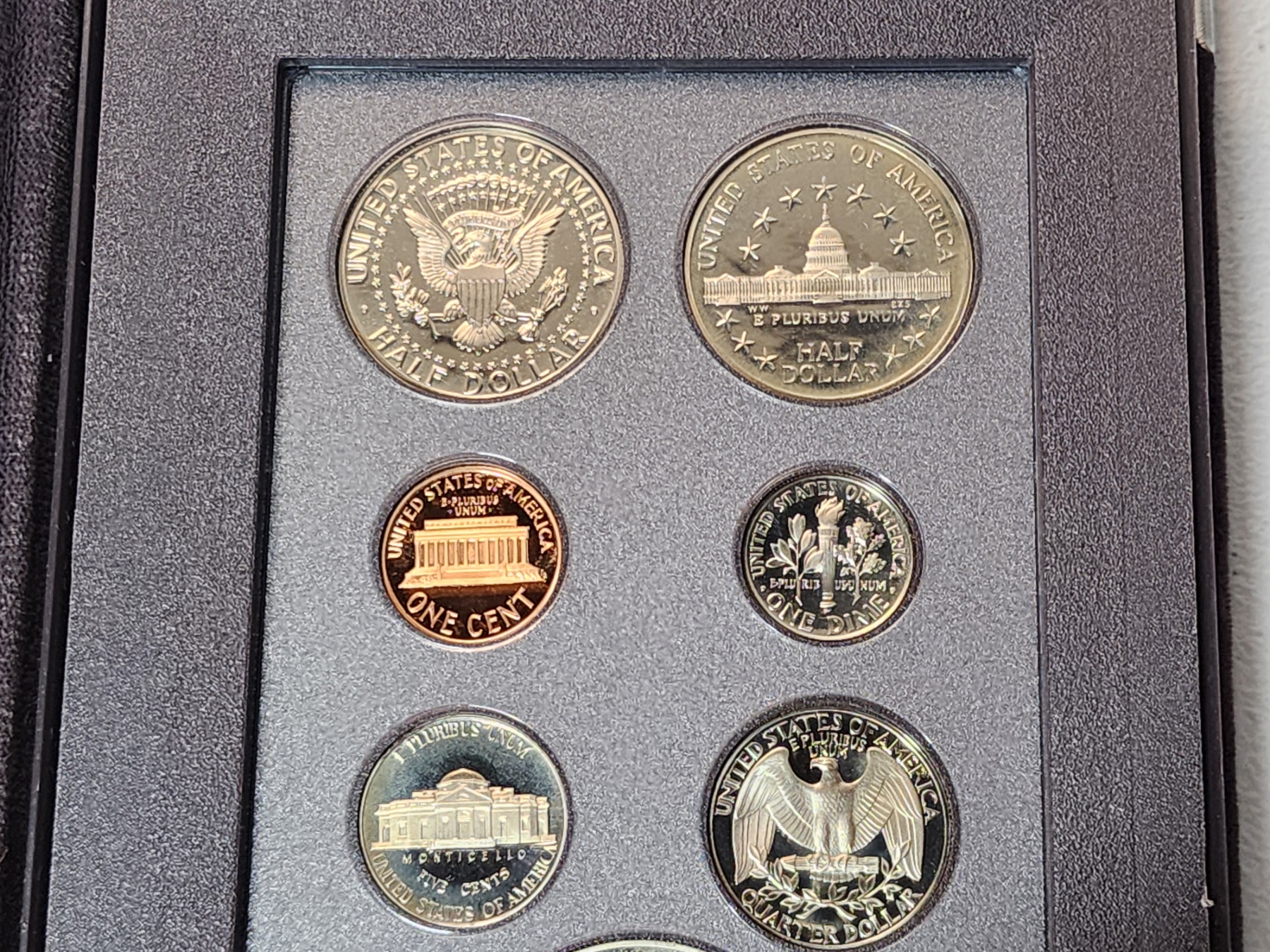 U.S. Mint 1989 Prestige Set Congressional Coins Including Silver Dollar ...