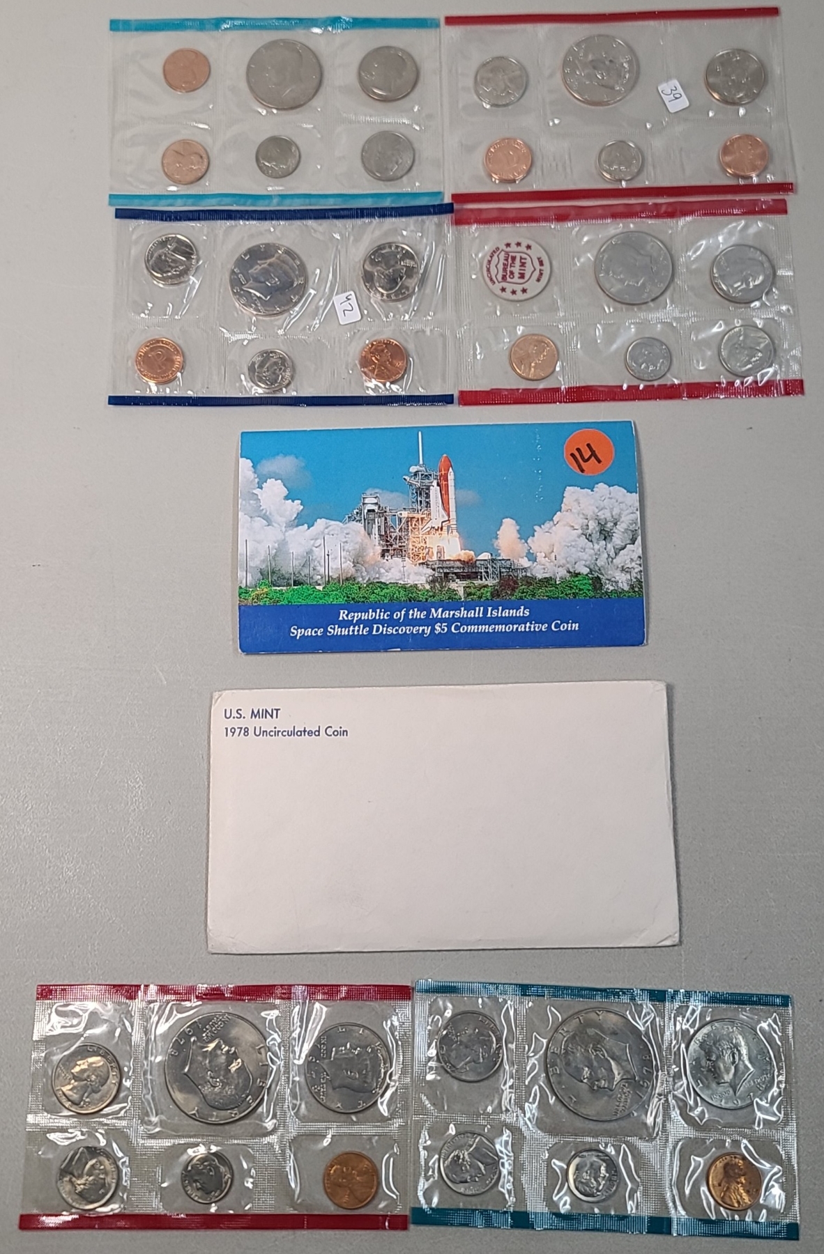 Assorted Uncirculated Coin Sets & 1988 Space Shuttle Discovery ...