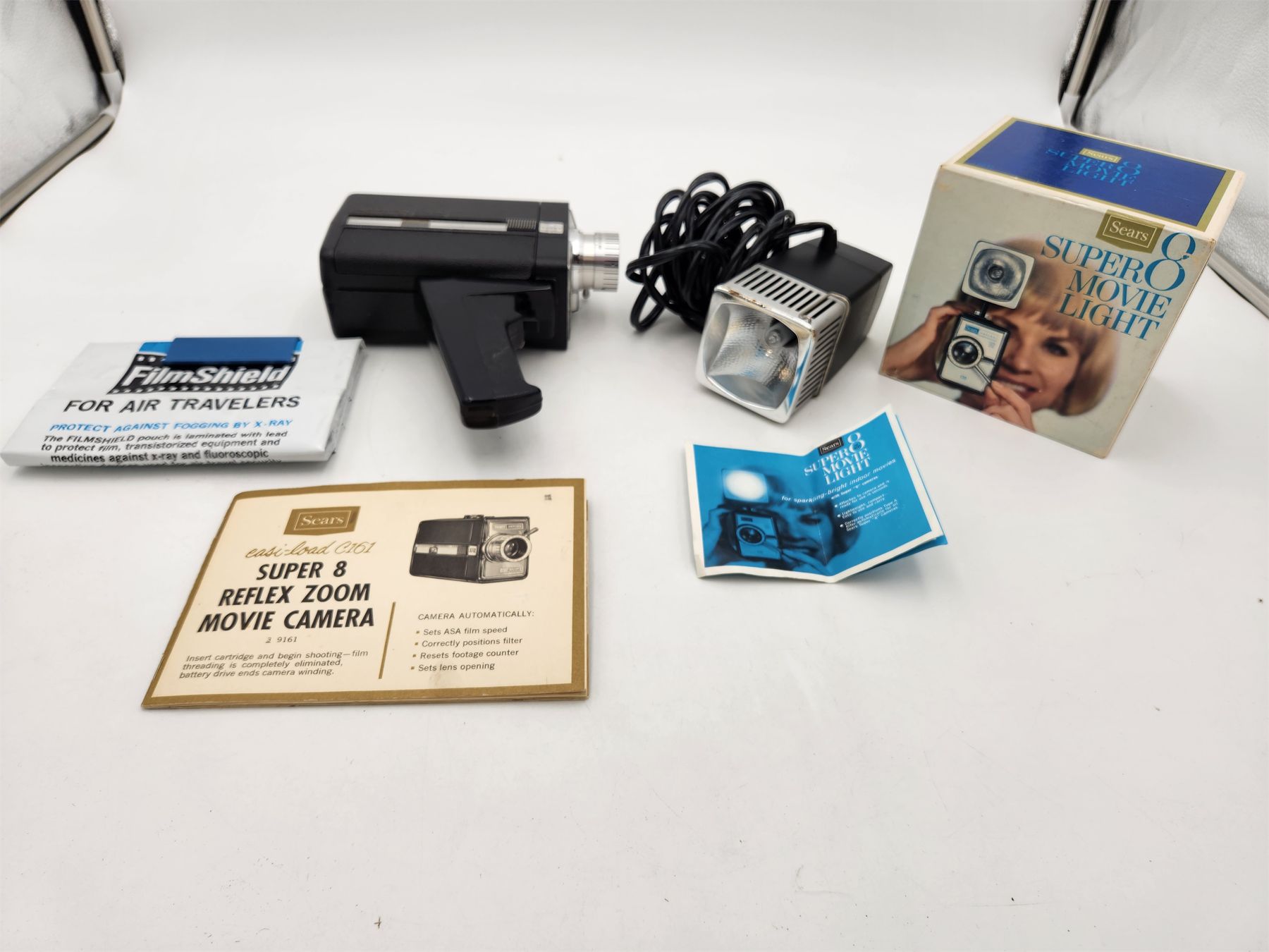Sears Super 8 Reflex Zoom Movie Camera - Sears 8 Movie Light - Bosley ...