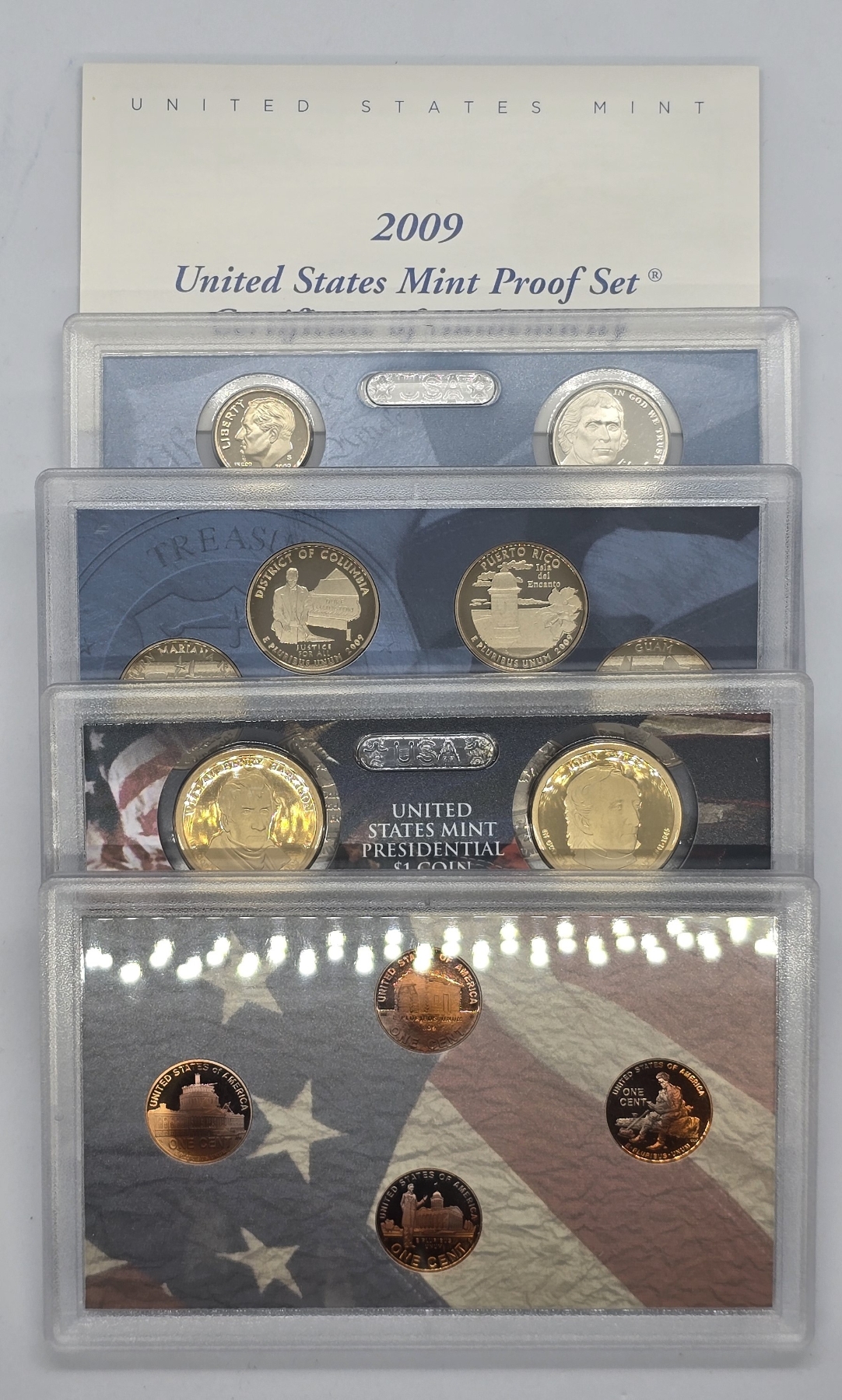 2009 United States Mint Proof Set - incl 4 Sets of Coins - Bosley ...
