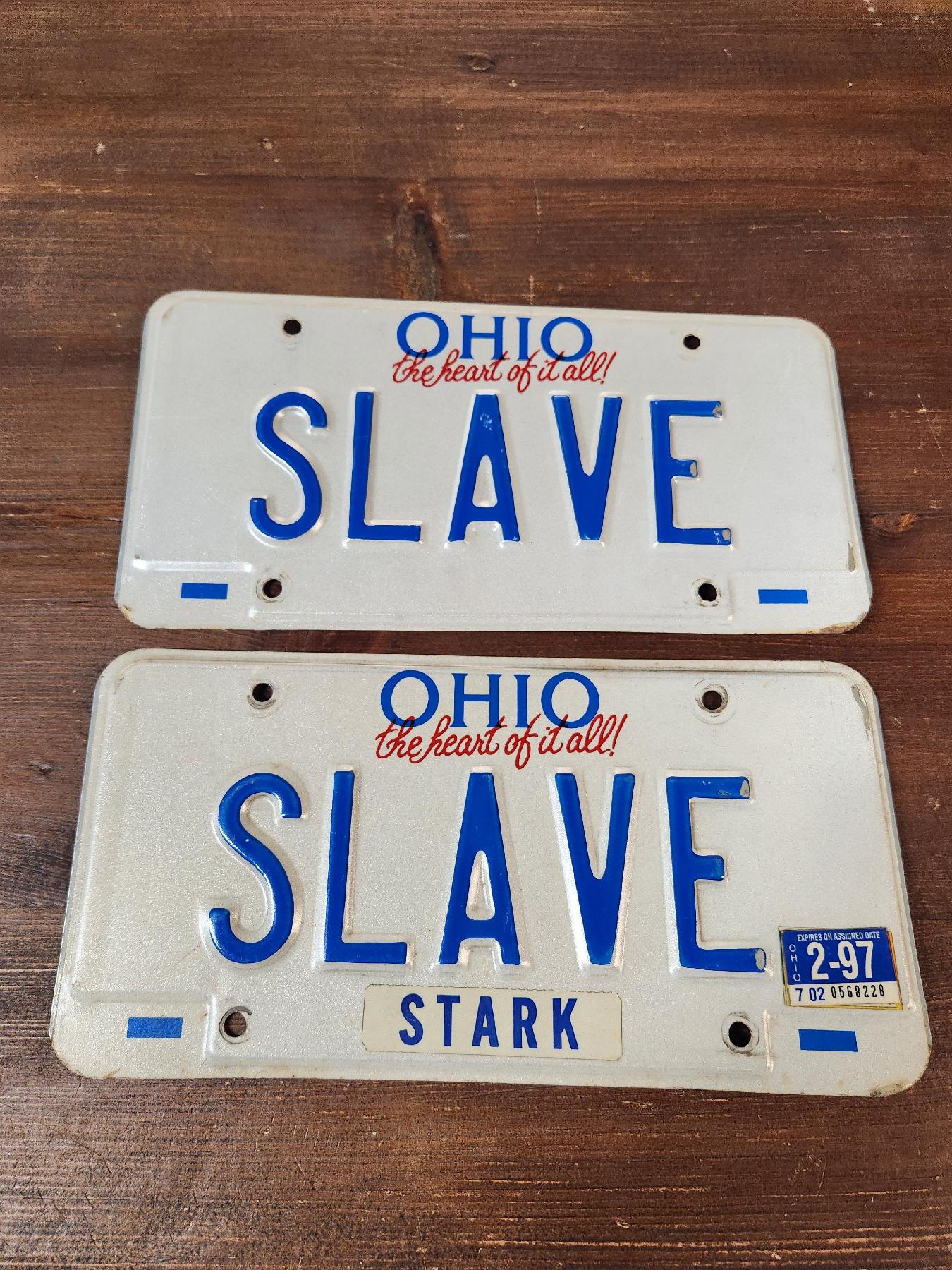 Lot Of Front And Back License Plates - Slave - - Bosley Auctioneers