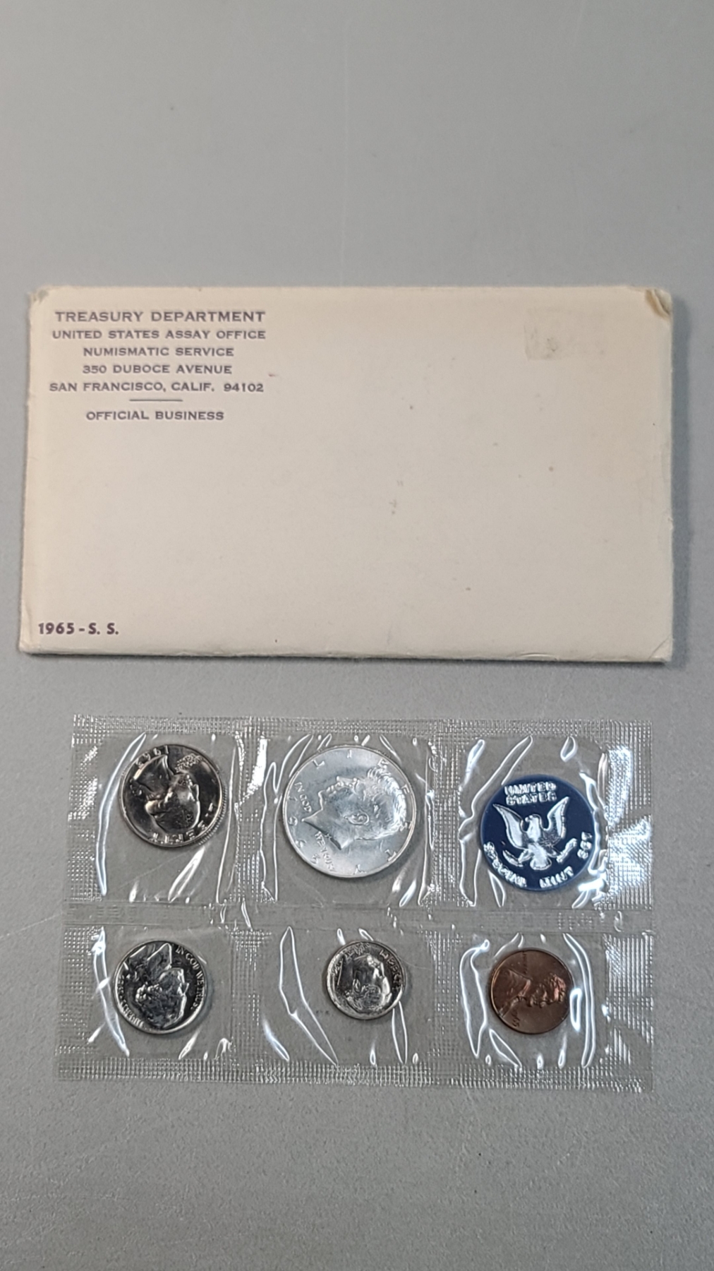 1965-S Uncirculated Silver Special Mint Coin Set - Bosley Auctioneers
