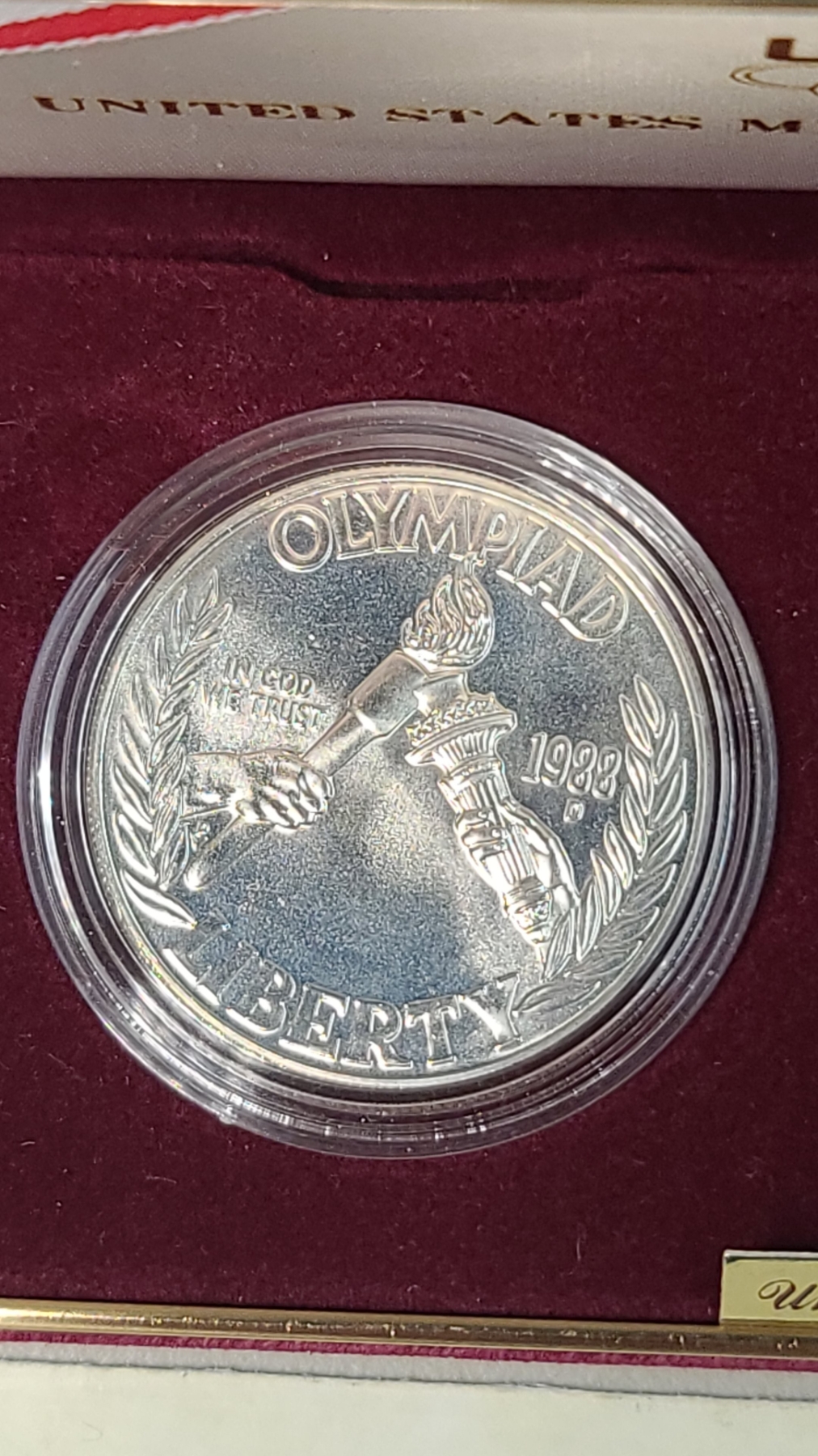 United States Mint 1988 Olympics (2) Coin Set Including 1988-W $5 Gold ...