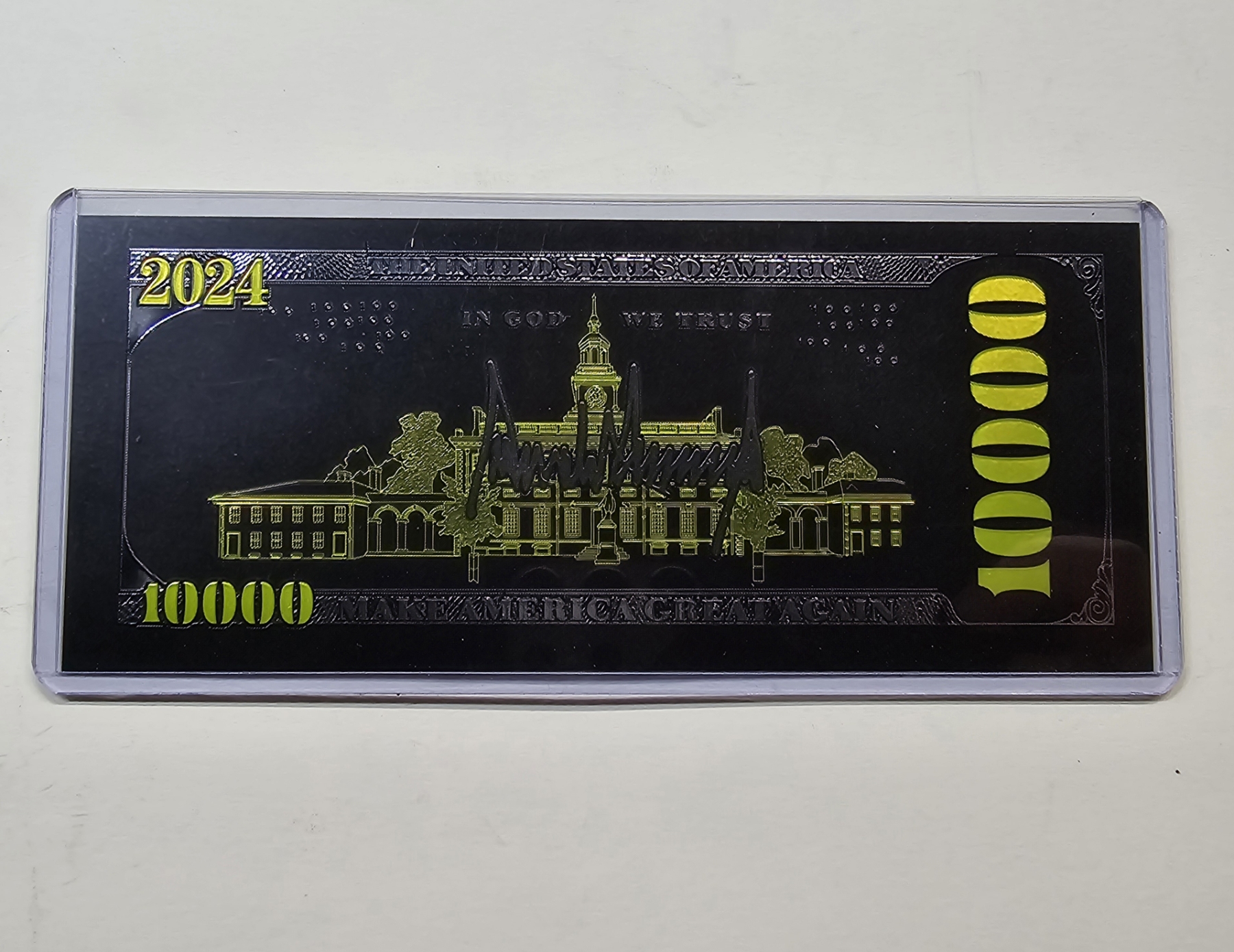 Limited Edition 2024 President Donald Trump Black Diamond $10,000 Gold ...