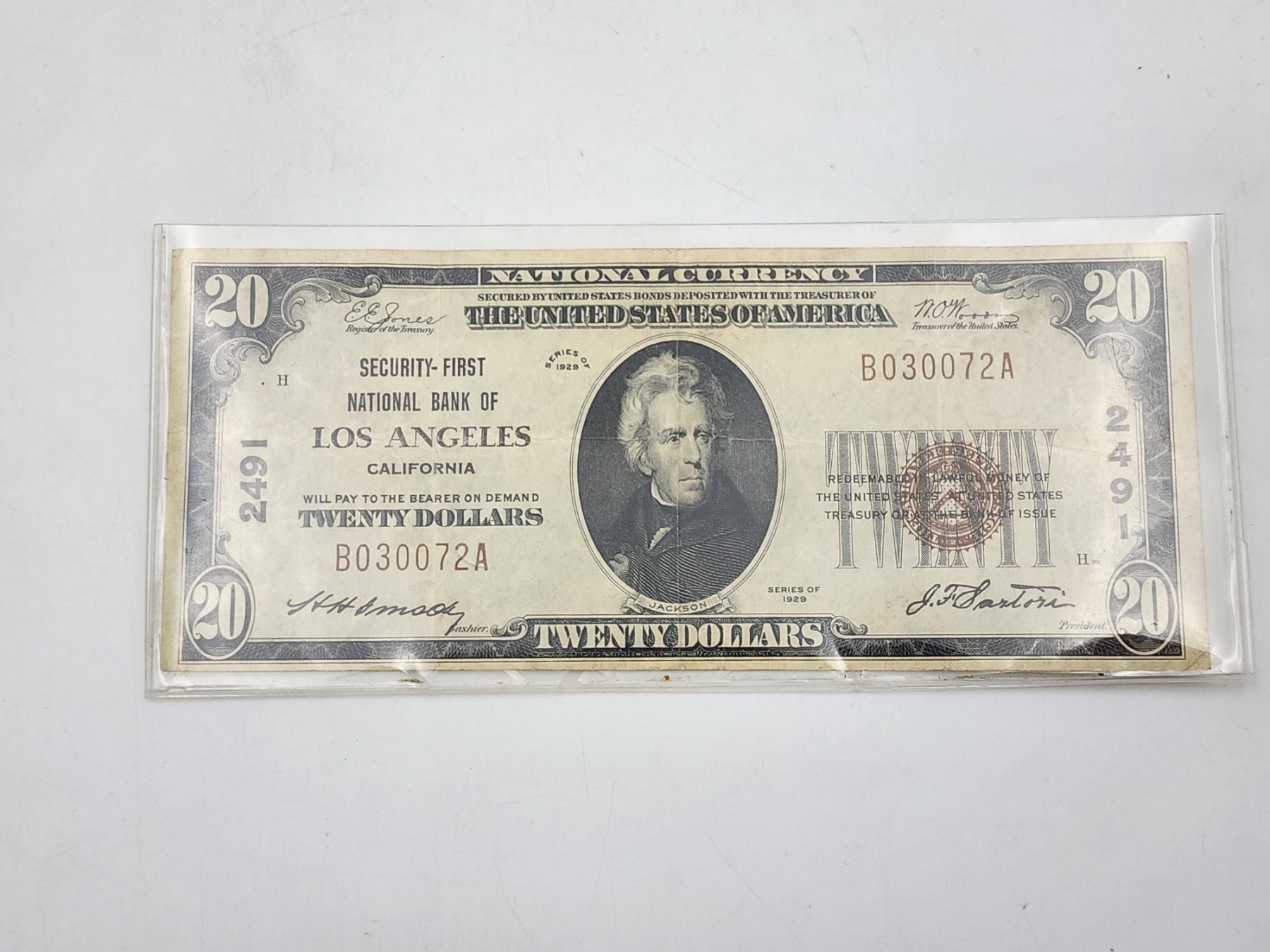 RARE High-Grade U.S. Series 1929 $20 Banknote National Currency - First ...