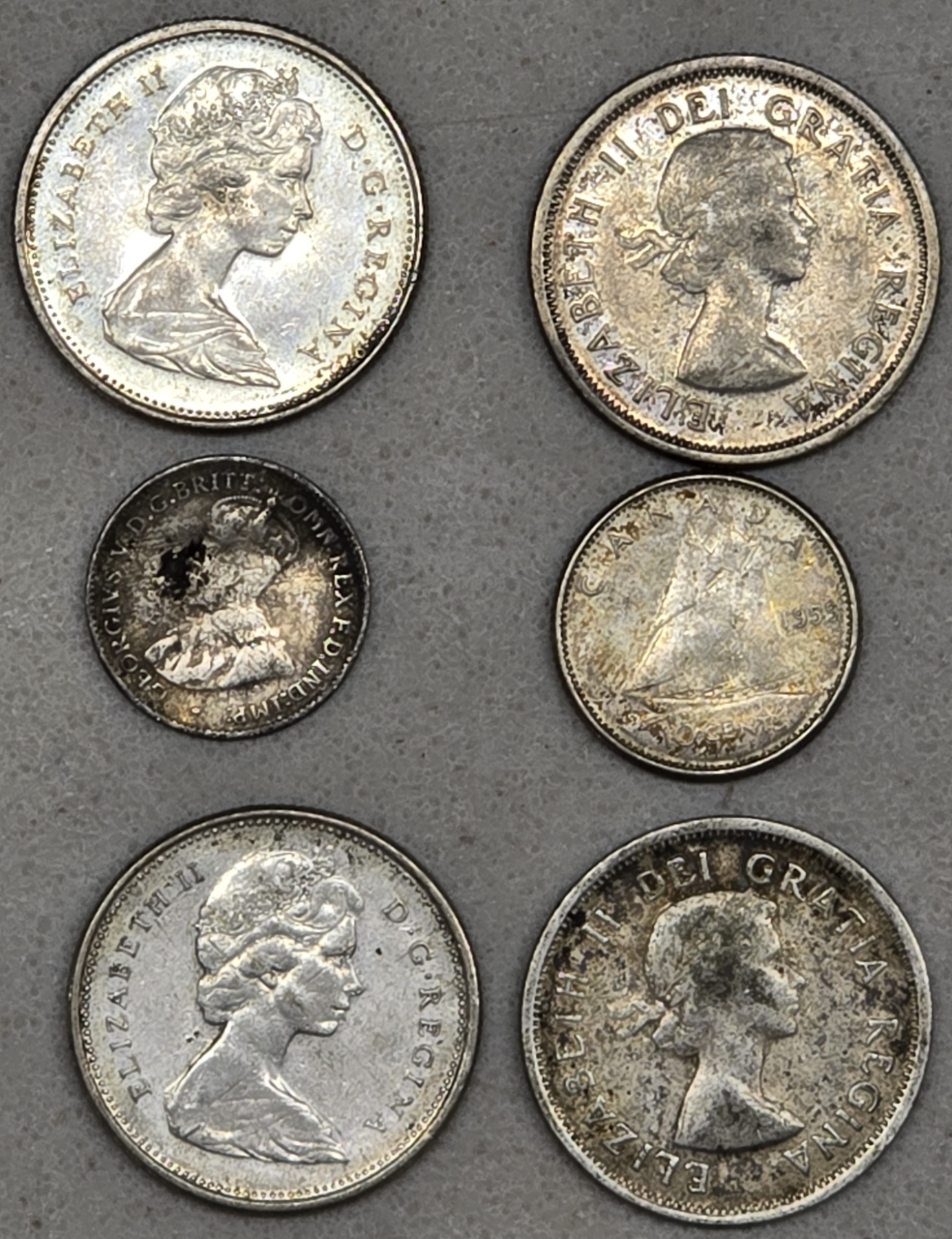 Lot of 6 Foreign Silver Coins - Bosley Auctioneers