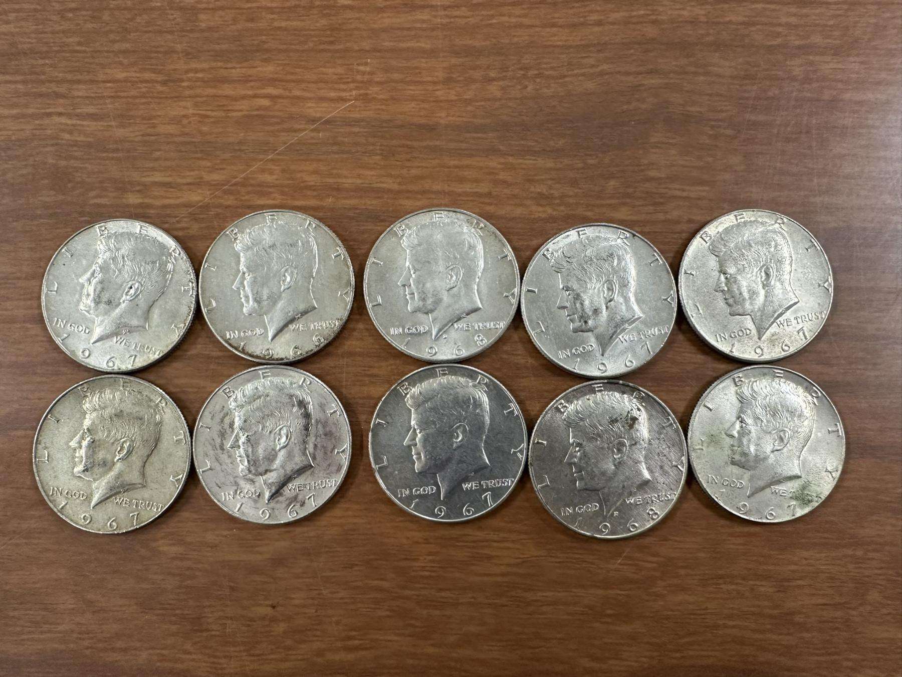 40% Silver Kennedy Half Dollars - 5.00 Face Value - Bosley Auctioneers