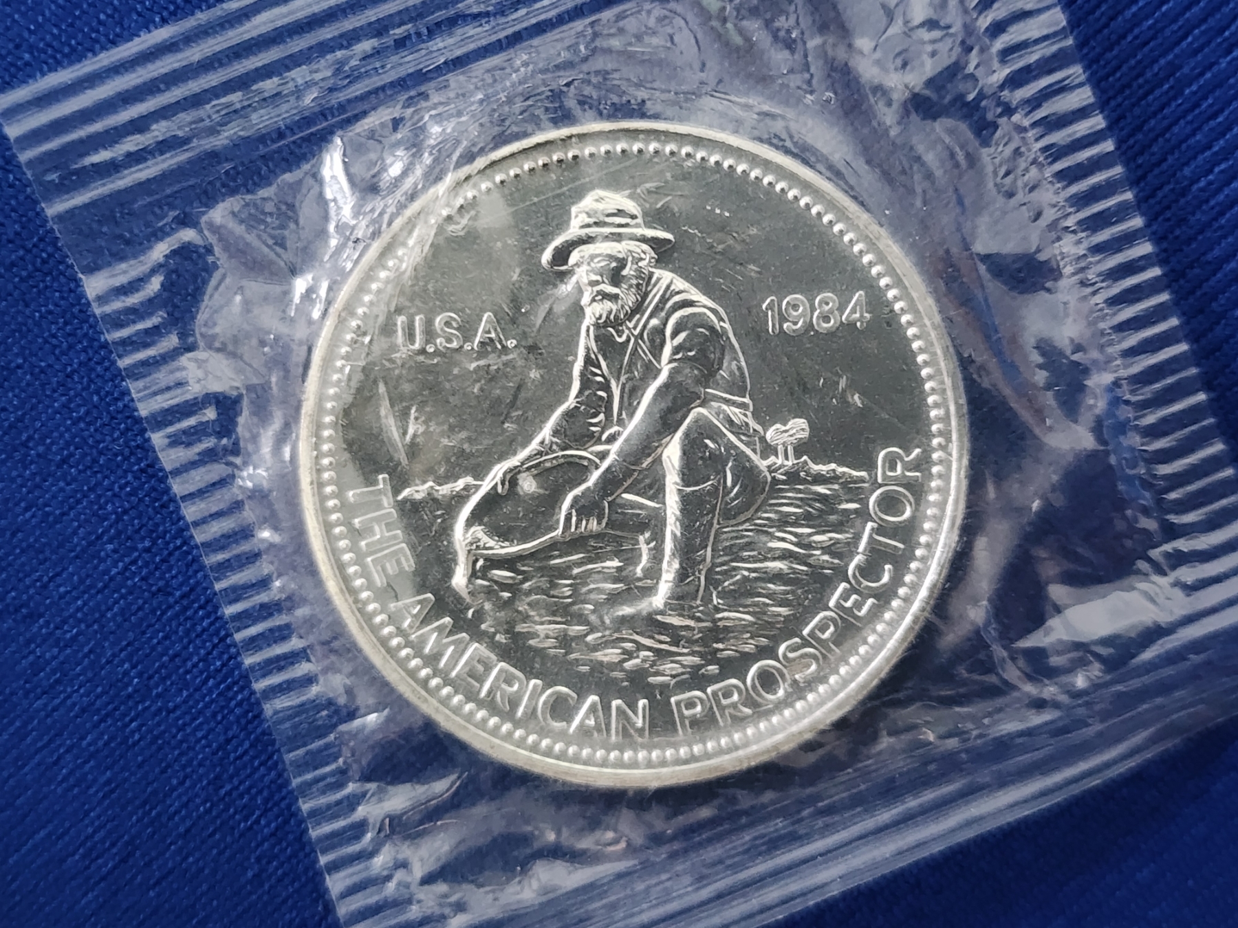 RARE 1984 American Prospector Engelhard 1 Troy Ounce .999 Fine Silver ...