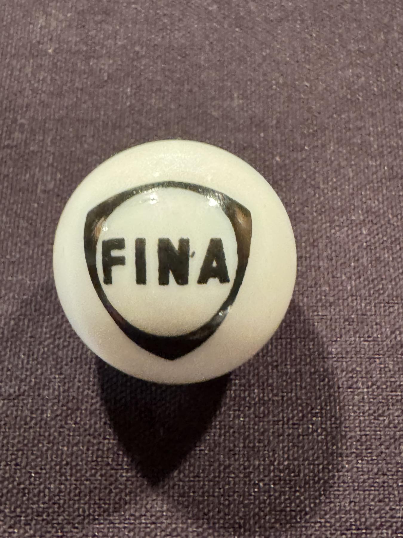 Vintage FINA Gas & Oil Advertising One Inch Shooter Marble - Mint ...