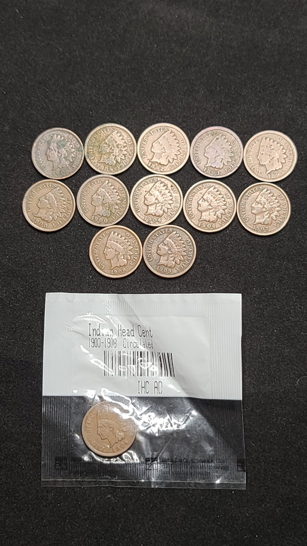 Assorted Years U.S Indian Head Pennies - Face Value: $0.13 - Bosley ...