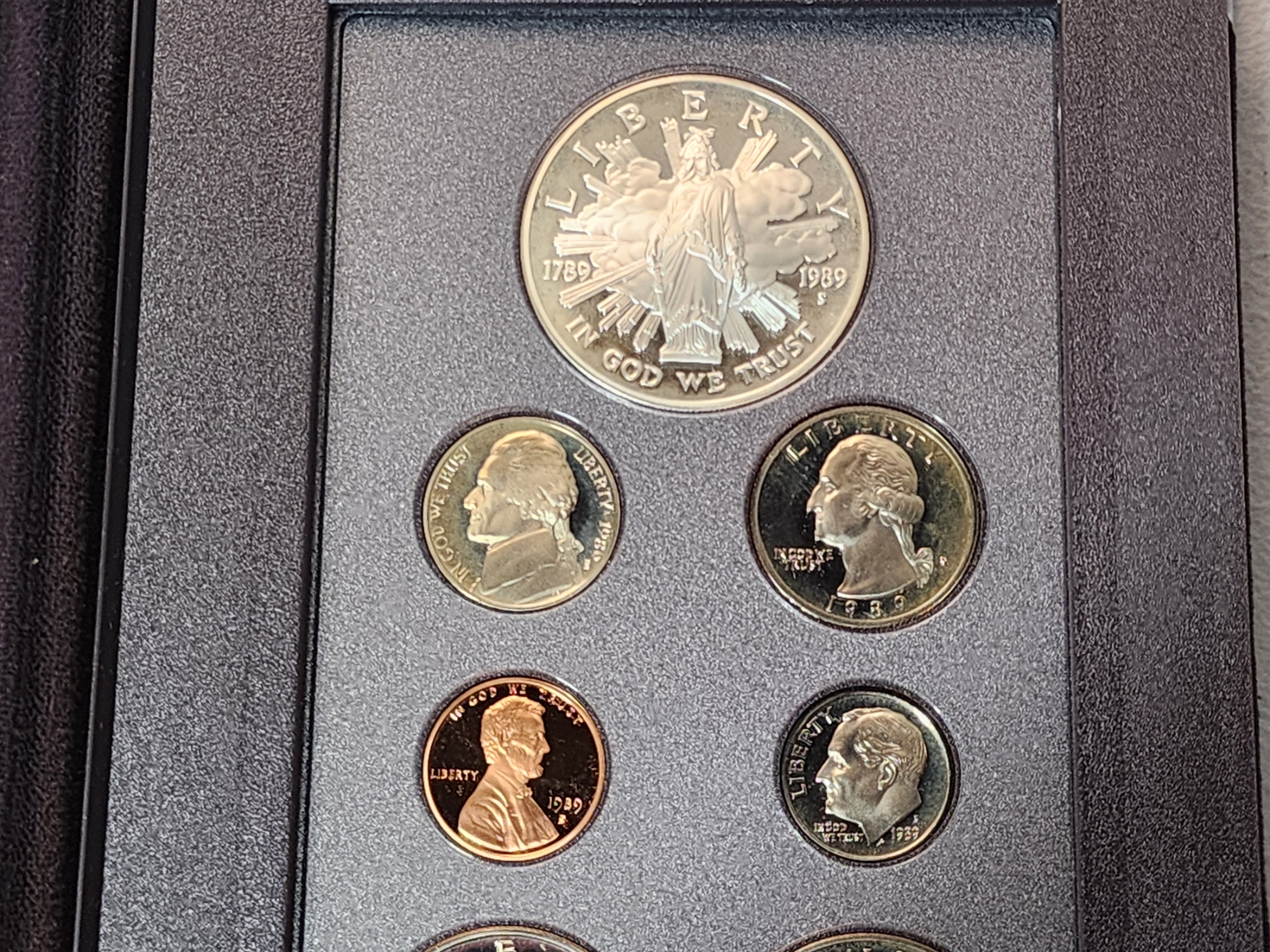 U.S. Mint 1989 Prestige Set Congressional Coins Including Silver Dollar ...