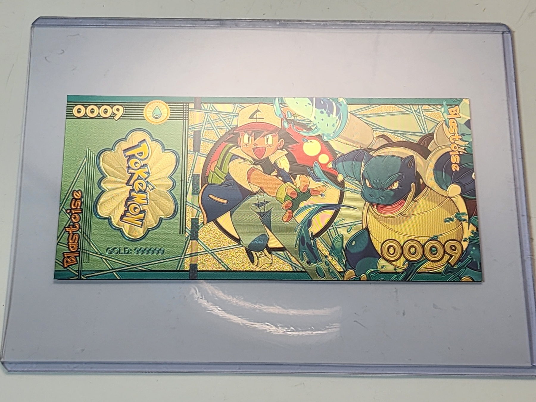 RARE 1996 Pokémon 999999 Gold Foil Note - Blastoise - Mint Condition in ...