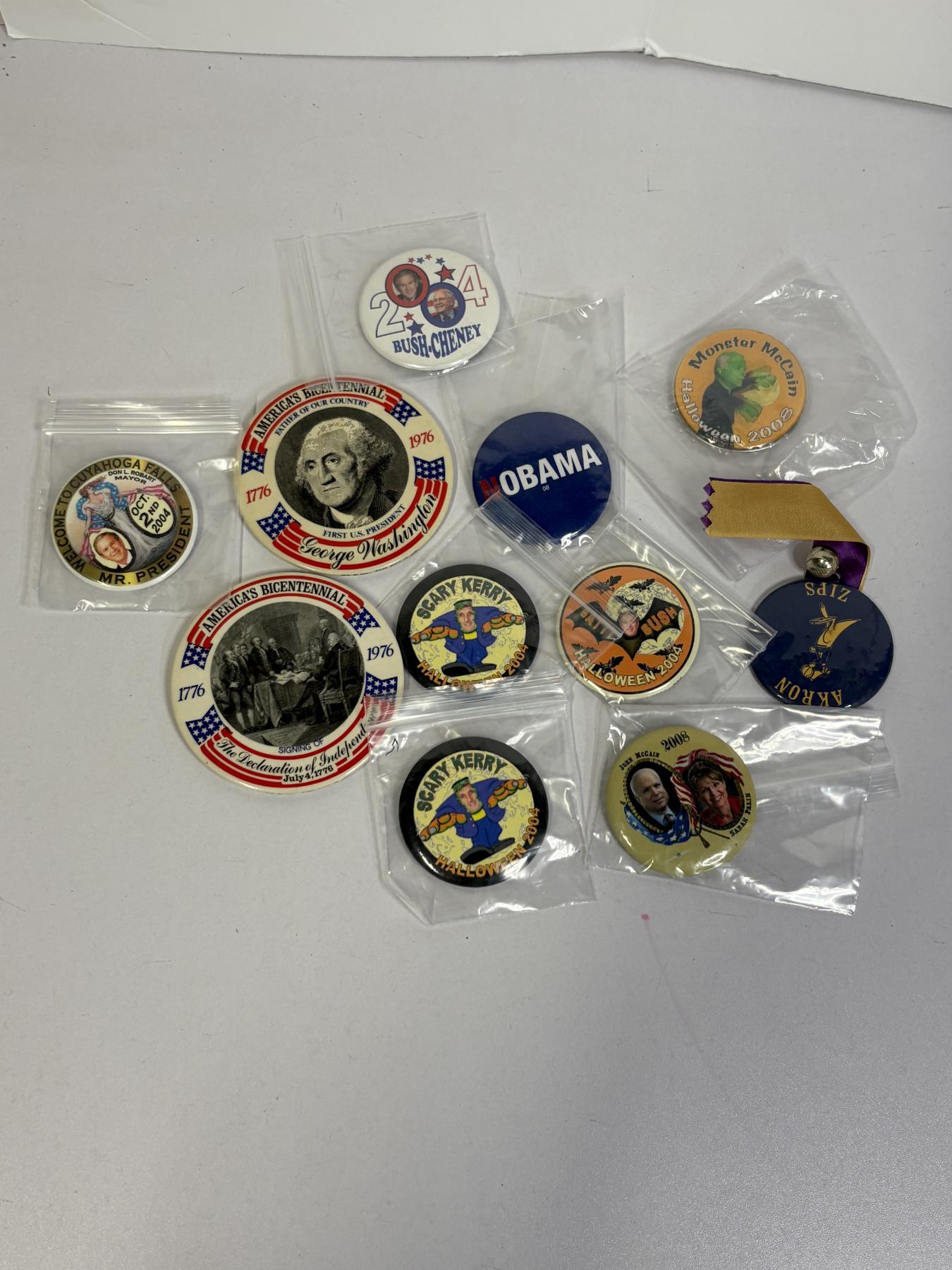 Political Buttons (11 total) - NOBAMA - Scary Kerry - America's ...