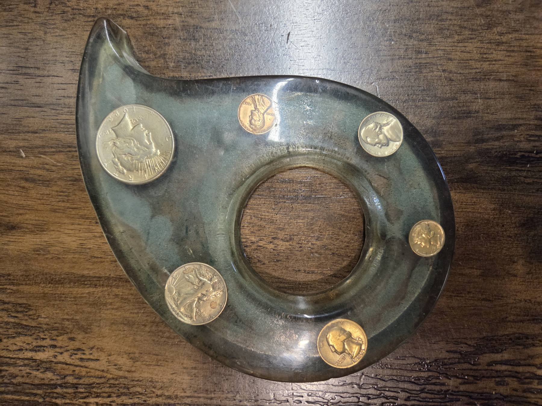 Coin Set Encased In Clear Resin - Bosley Auctioneers
