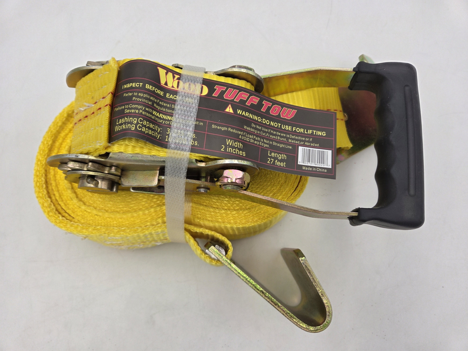Brand New Wood Tuff Tow 2'' Wide 27 Ft. Long Ratchet Tie Down/Tow Strap ...