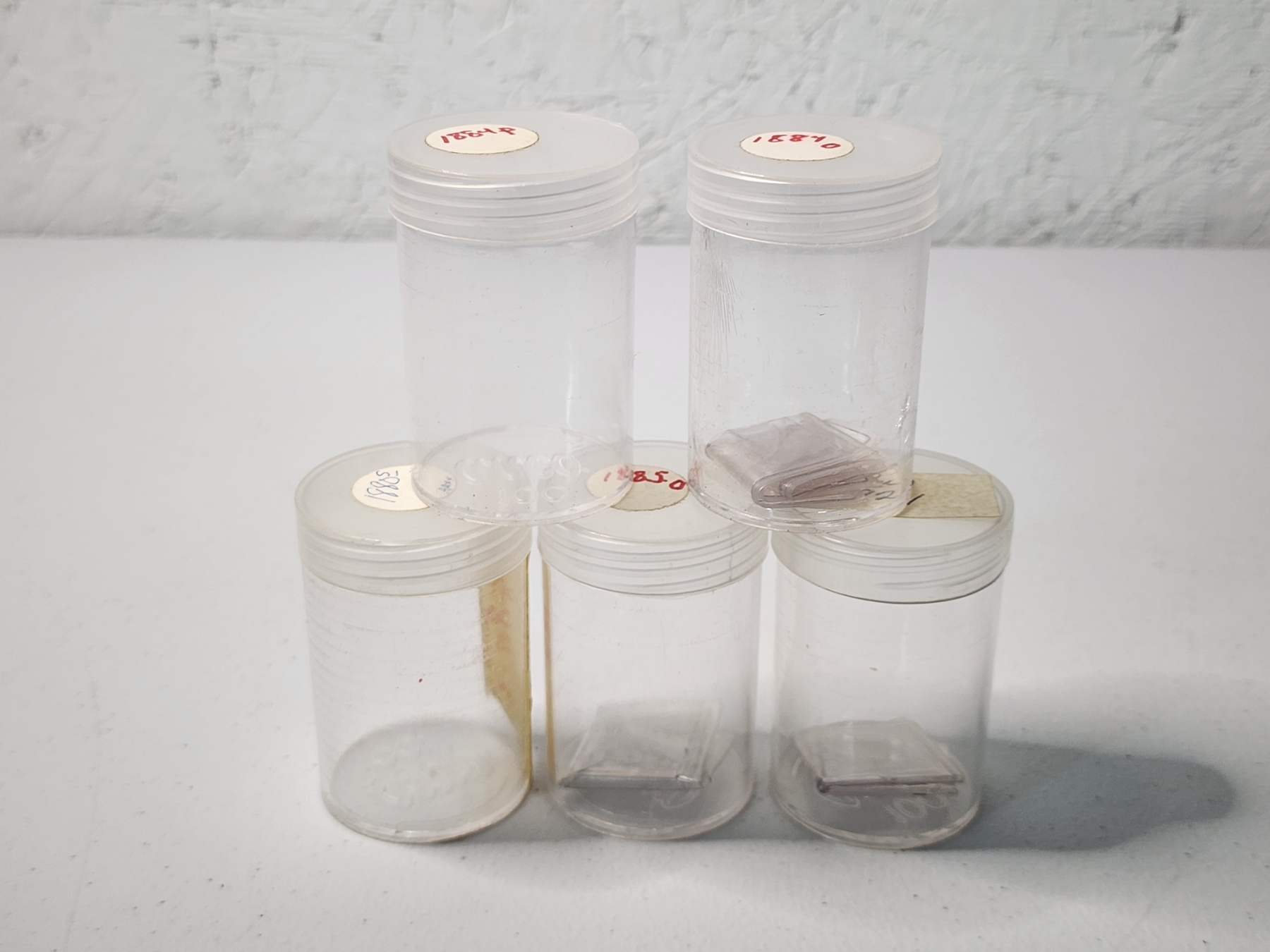 5 Plastic Coin Storage Tubes for Dollar Coins - Bosley Auctioneers