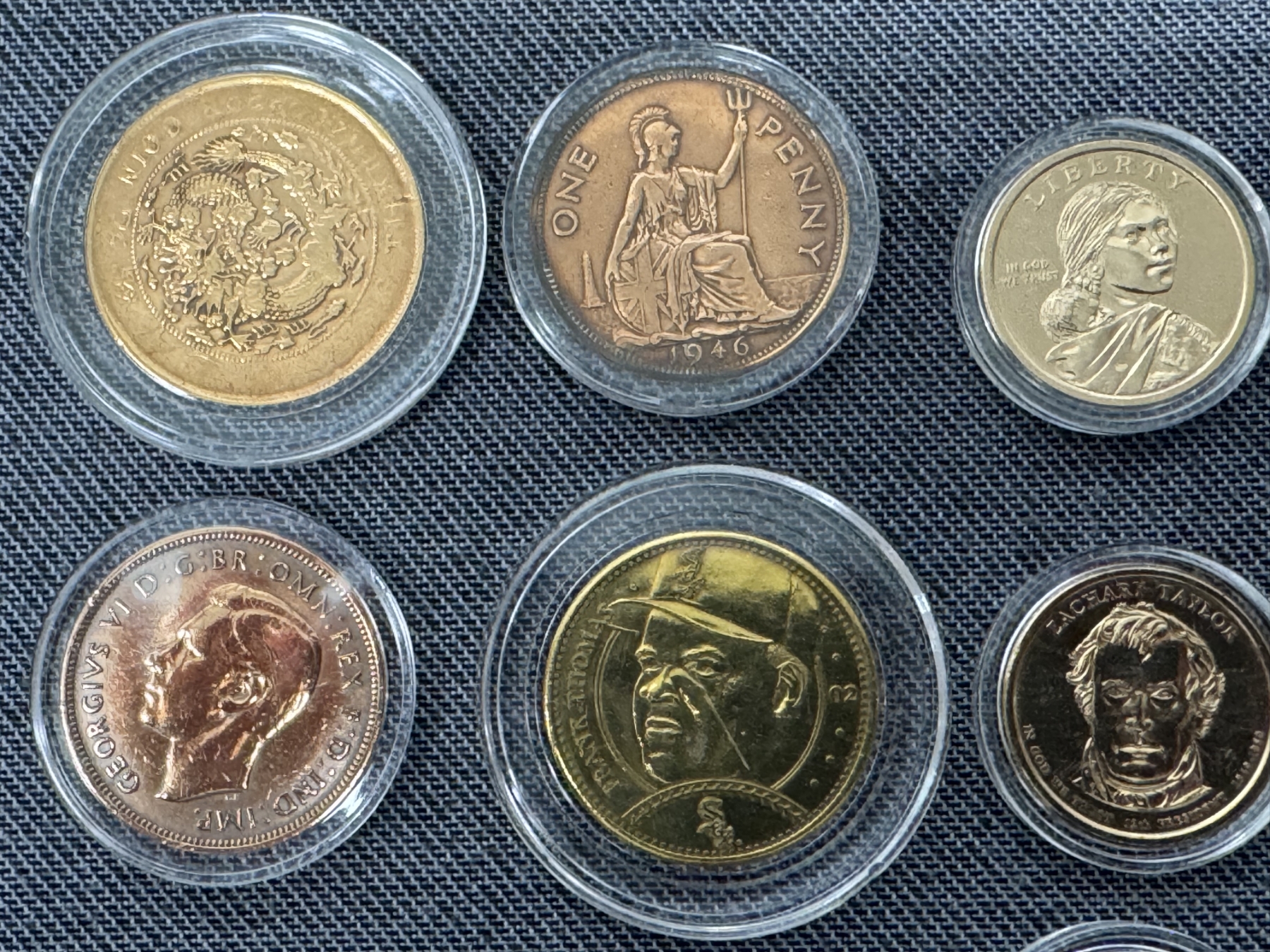 Unique Coin Collection Of Various Sizes And Face Values, 36 Coins ...