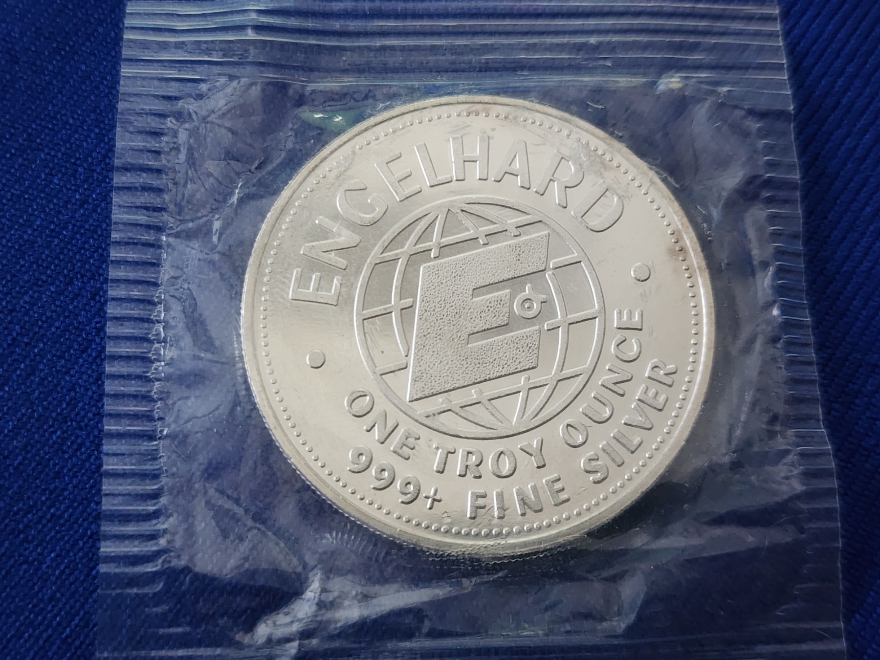 RARE 1984 American Prospector Engelhard 1 Troy Ounce .999 Fine Silver ...