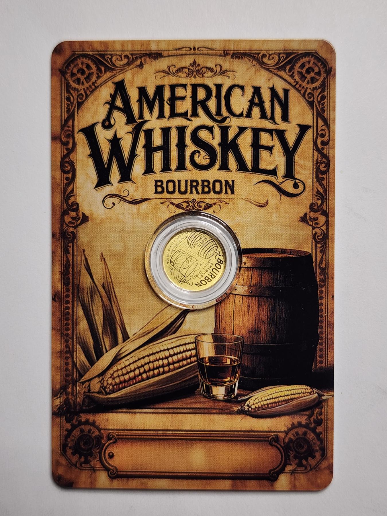 2026 Niue 50 Cent .9999 FINE Gold 1/1000TH TROY OUNCE American Whiskey ...