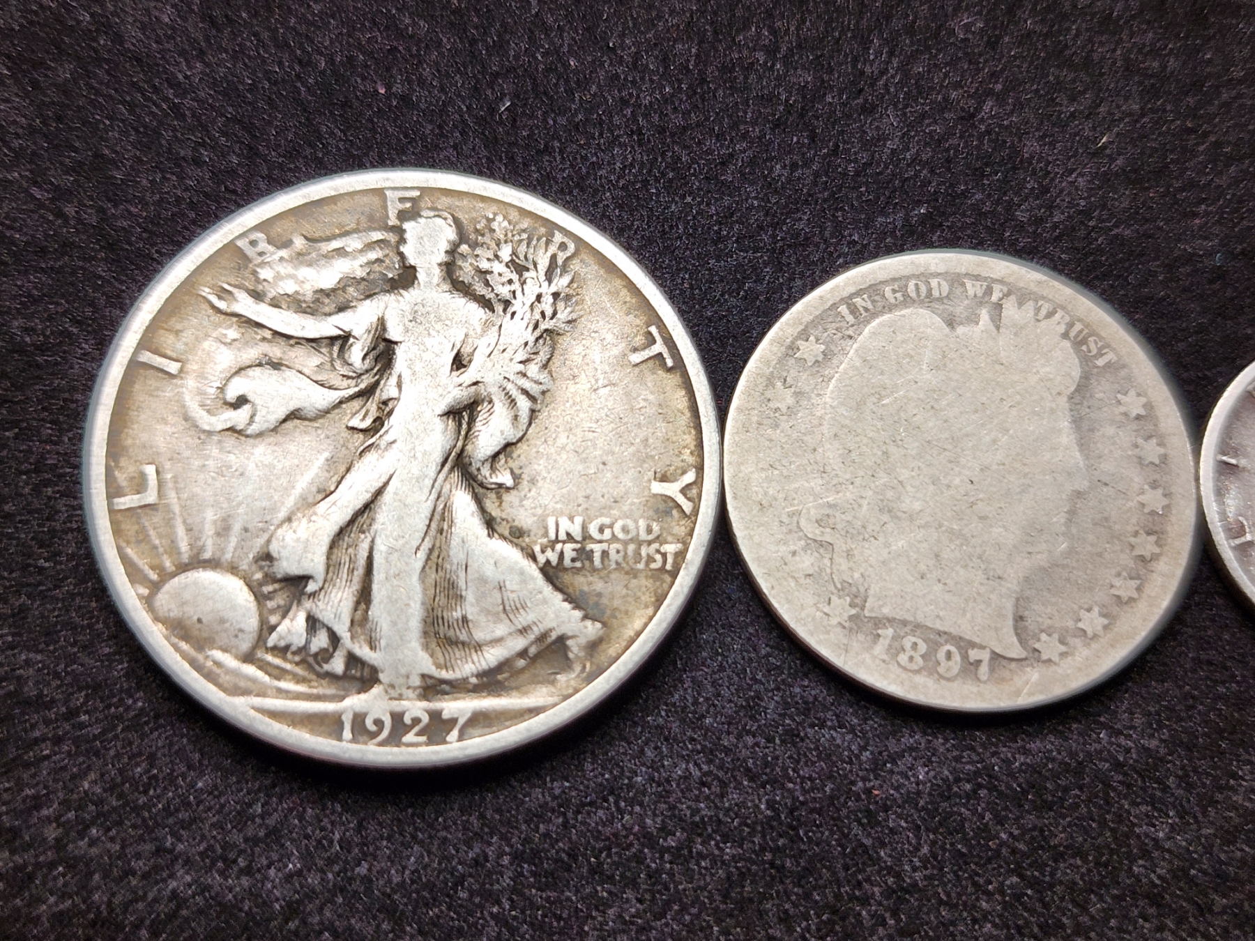 Three Assorted United States Silver Coins - Face Value $0.85 in 90% ...