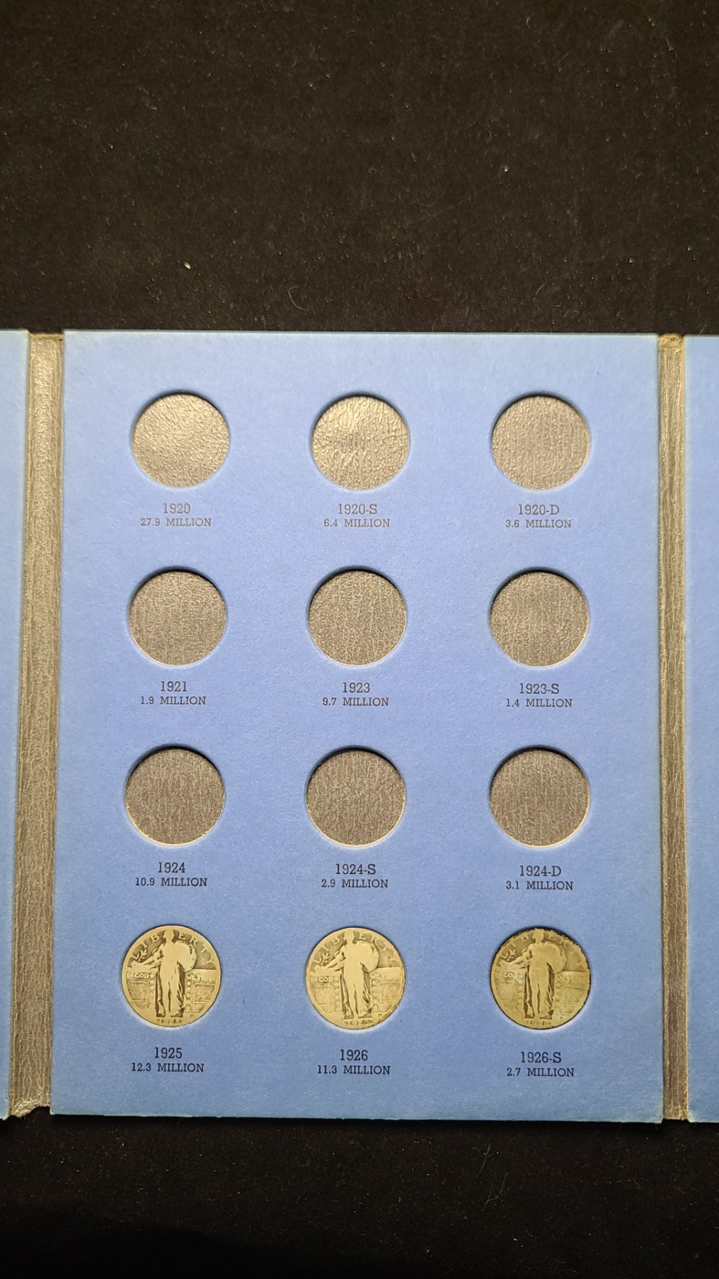 Whitman 1916-1930 Standing Liberty 90% Silver Quarters Coin Album ...