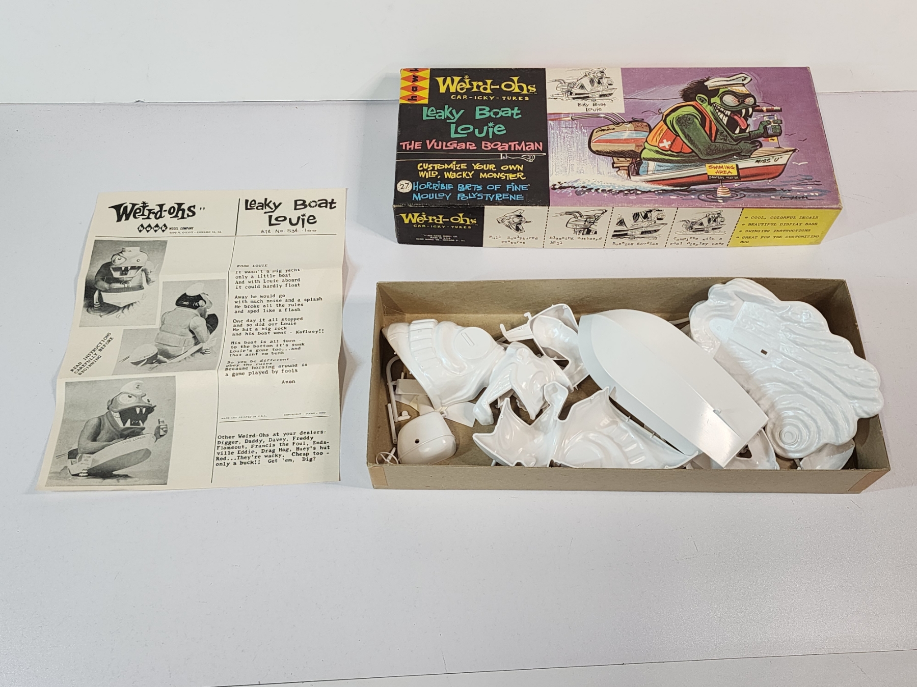 Rare Vintage Hawk Models Classics Weird-Ohs Leaky Boat Louie "The ...