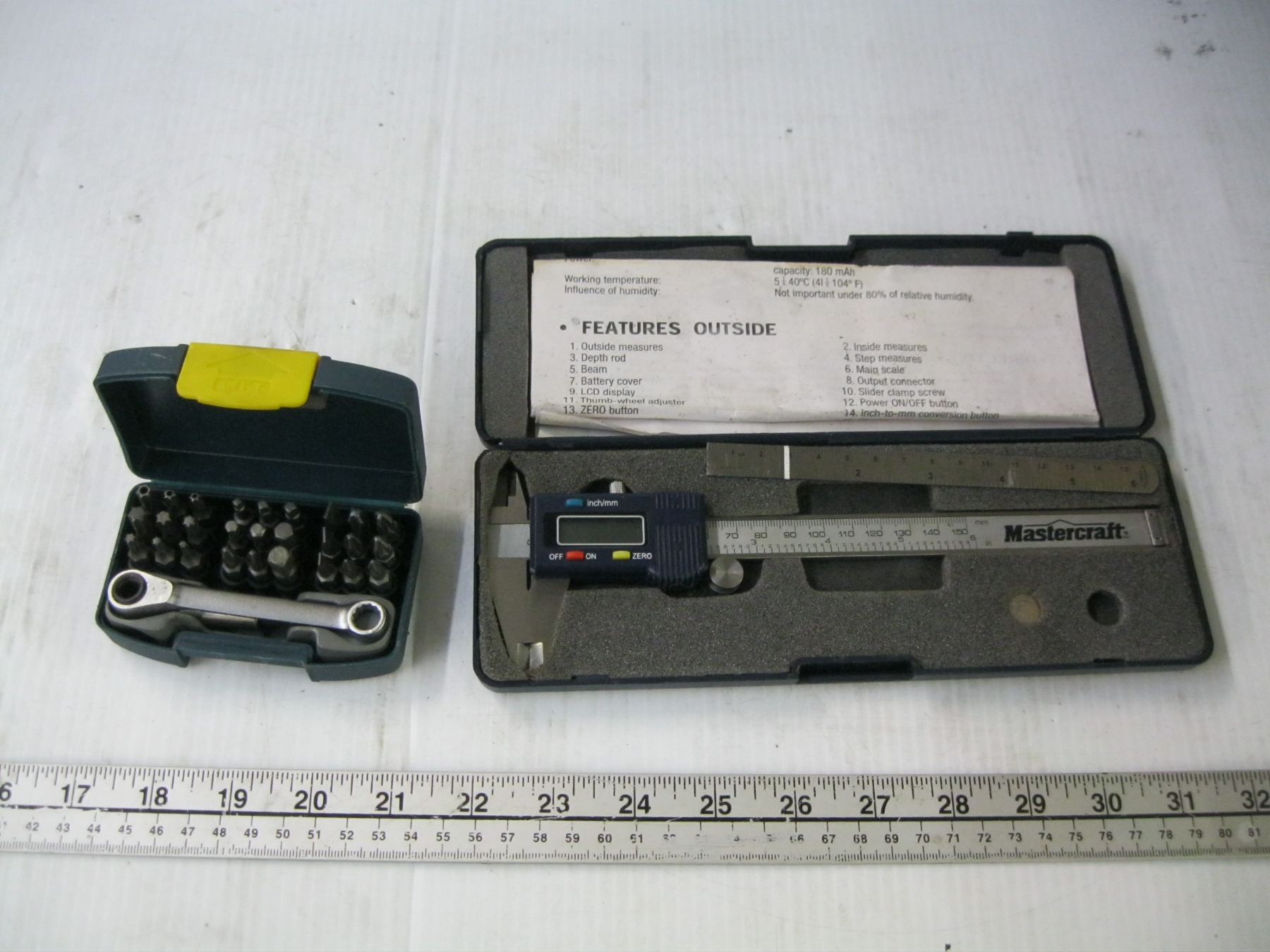 MASTERCRAFT MINI SOCKET SET & A MASTERCRAFT DIGITAL ELECTRONIC CALIPER
